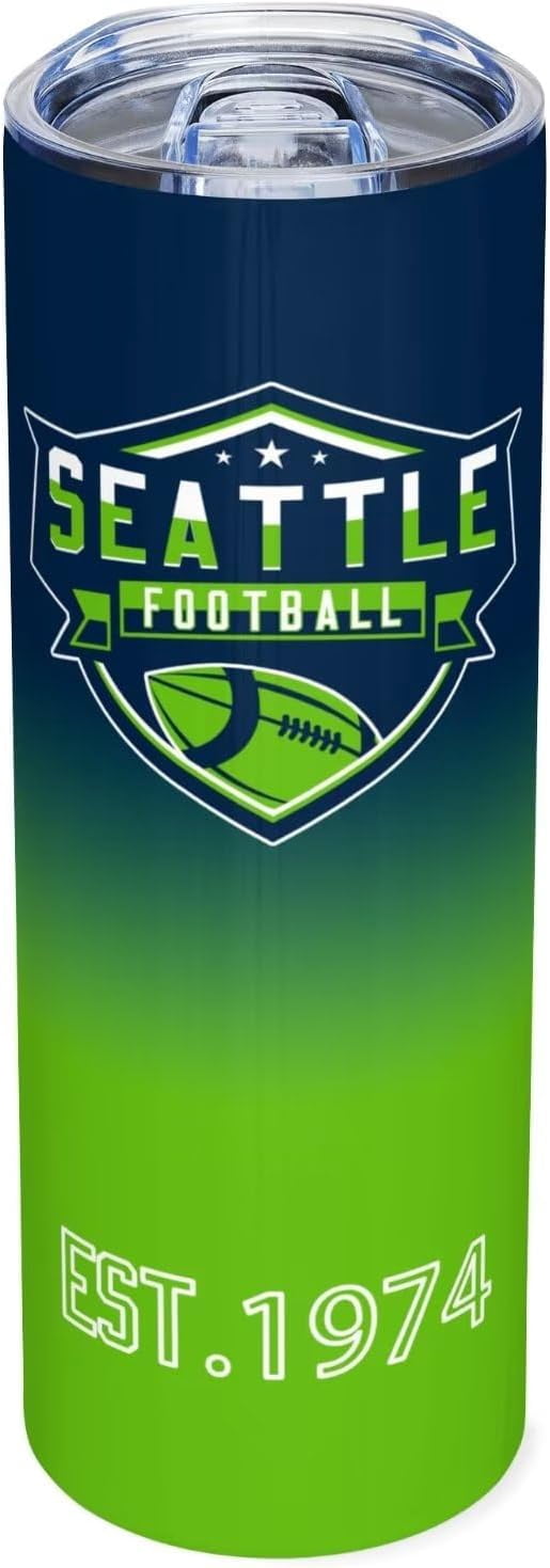 Seattle EST 1974 Tumblers 20oz Straight Skinny Car Cups Sports Travel ...