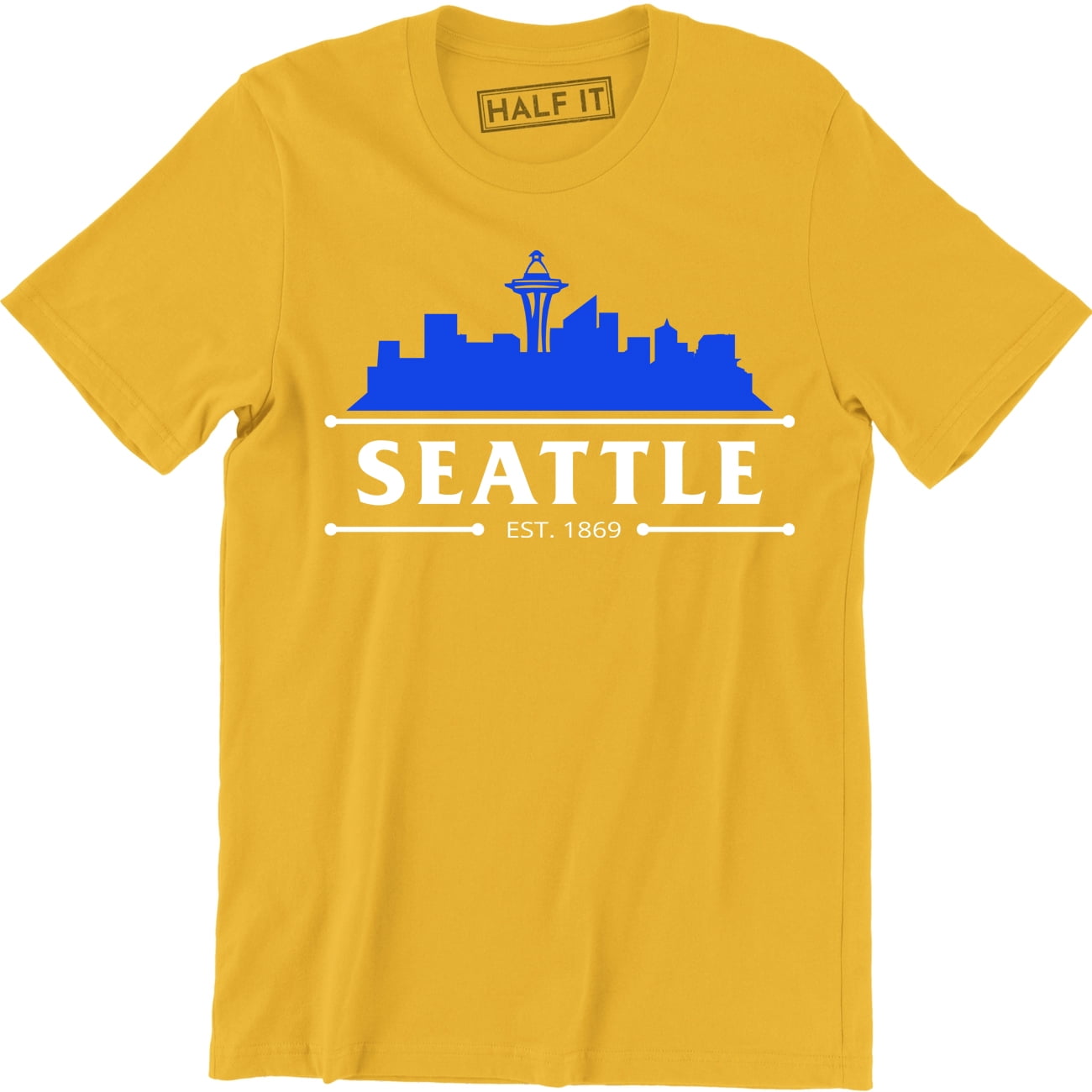 Seattle Est 1869 - Skyline Badge Seattle City Men's T-Shirt - Walmart.com
