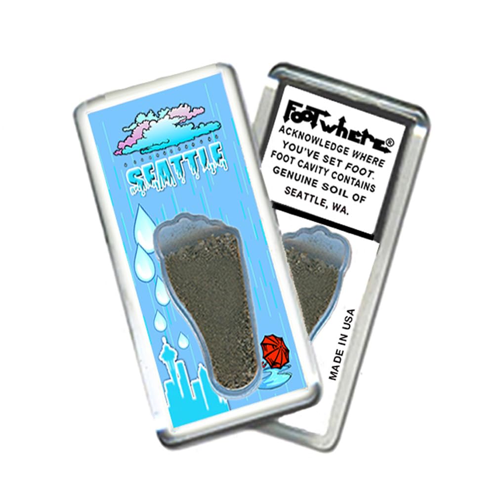 Seattle FootWhere® Fridge Magnet. (SEA202 - Showers) Authentic ...