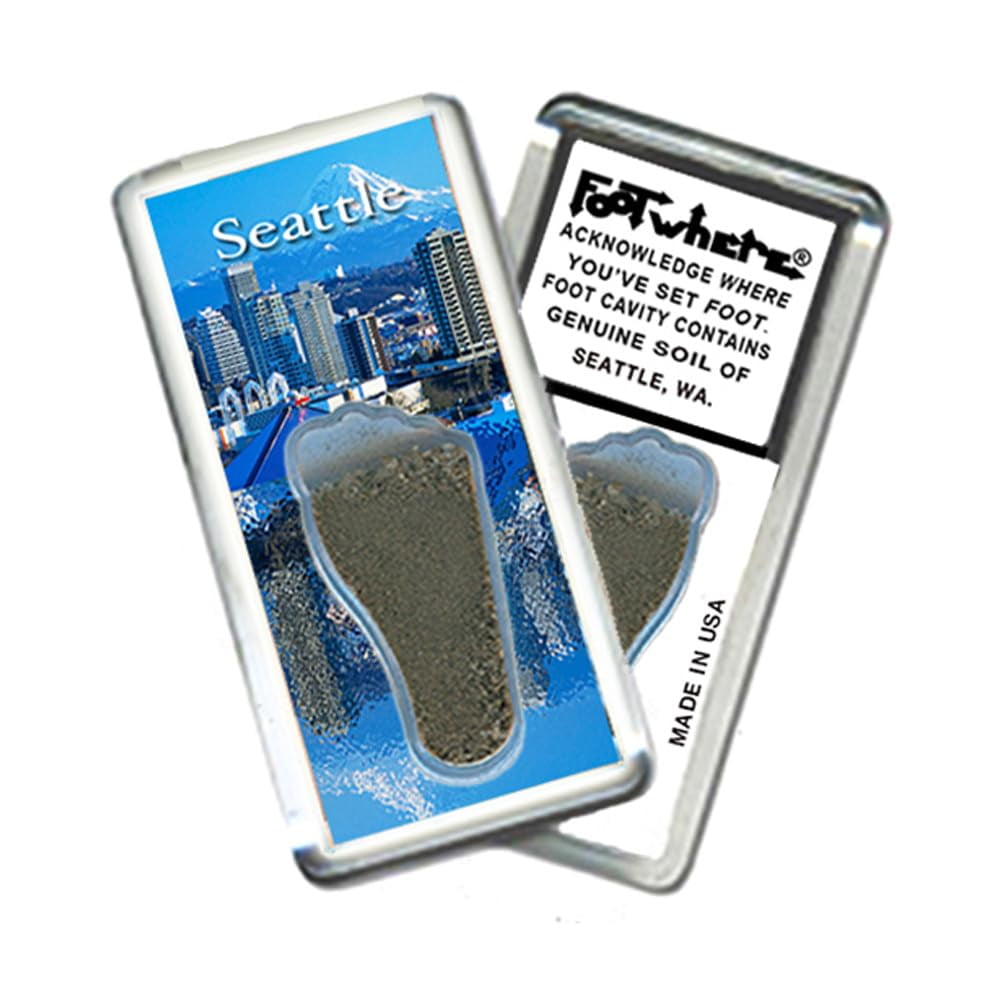 Seattle FootWhere® Fridge Magnet. (SEA204 - Mt. Rainier) Authentic ...