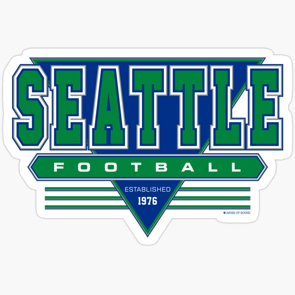 Seattle Football Retro, Vintage Seahawks Inspired 90S Sticker Baseball ...