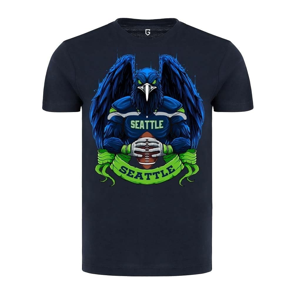 Seattle Football Team Osprey Seahawk Men's T-Shirt,Navy Color,Size M - Walmart.com