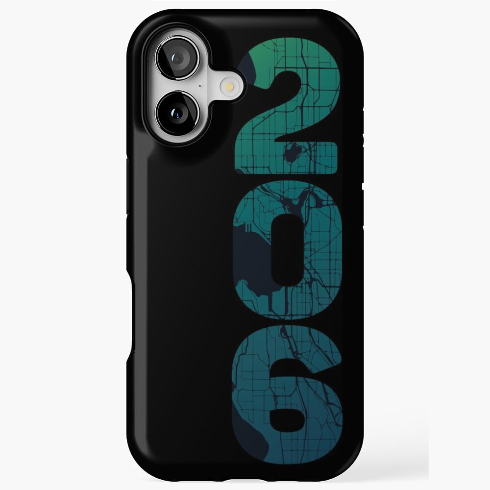 Seattle Map 206 Area Code Retro City Design iPhone 17 to 11 Pro Max ...