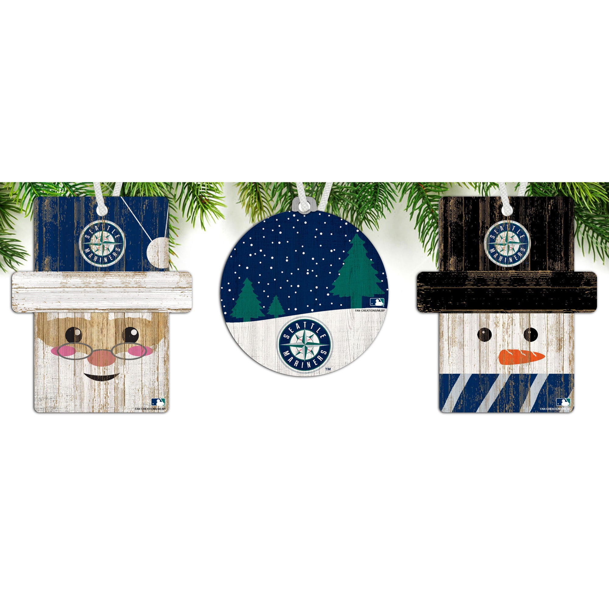 Seattle Mariners 3-Pack Ornament Set - Walmart.com