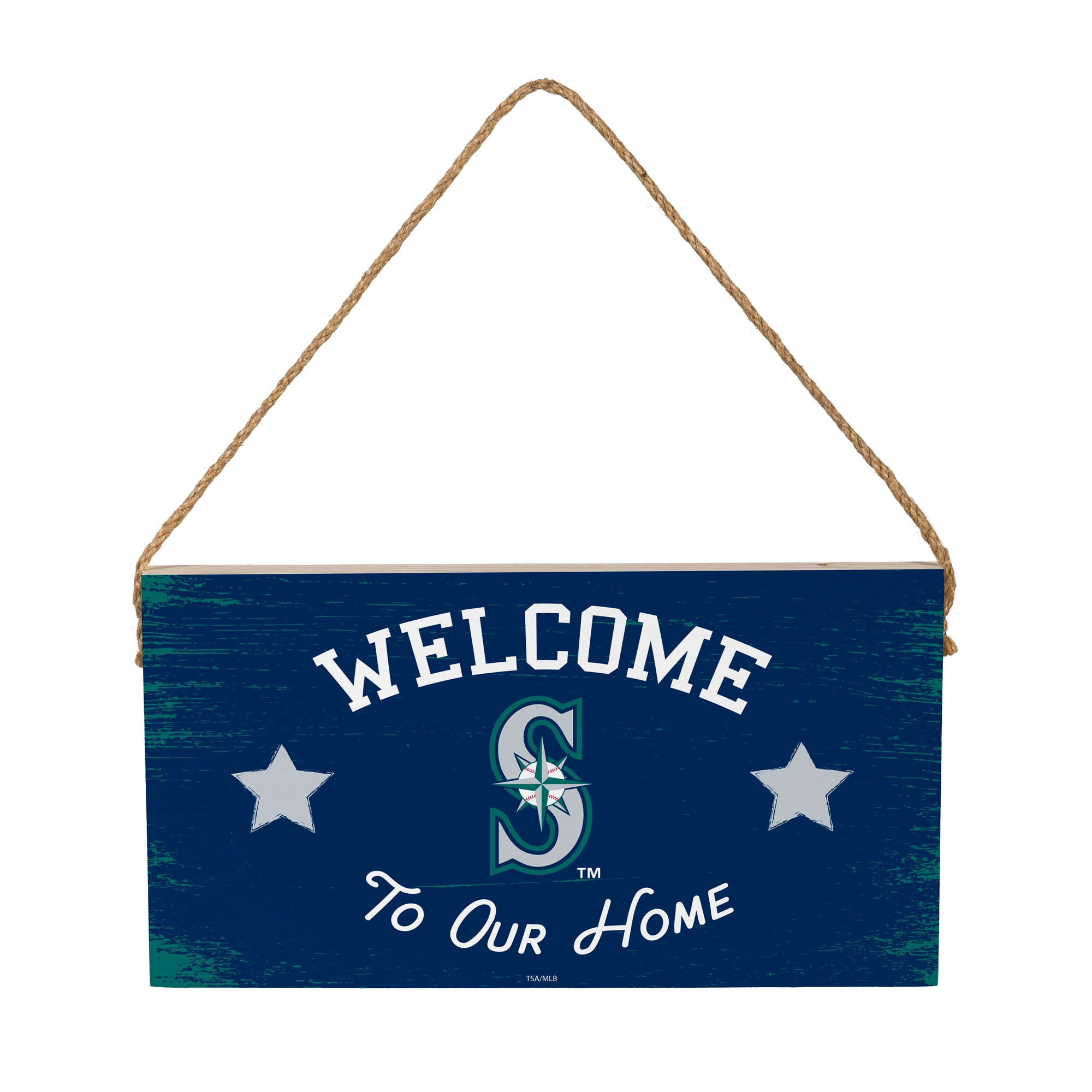 Seattle Mariners 6" x 11" Welcome Home Wood Wall Sign with Rope Hanger ...