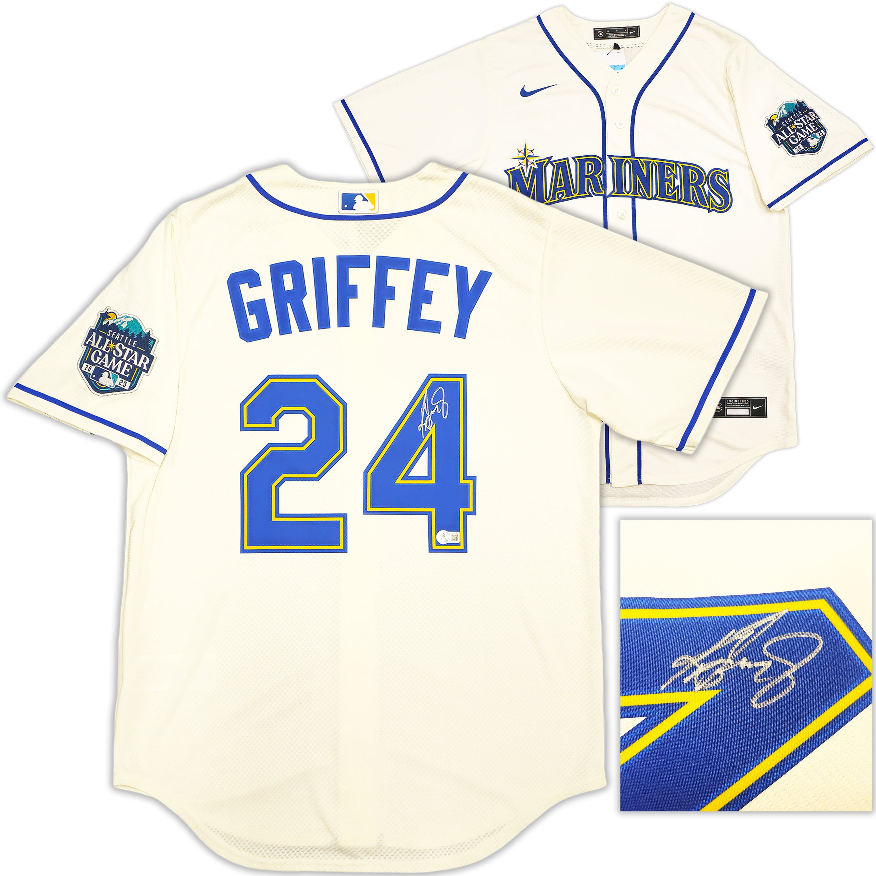 Seattle Mariners Ken Griffey Jr. Autographed Cream Nike 2023 All Star ...