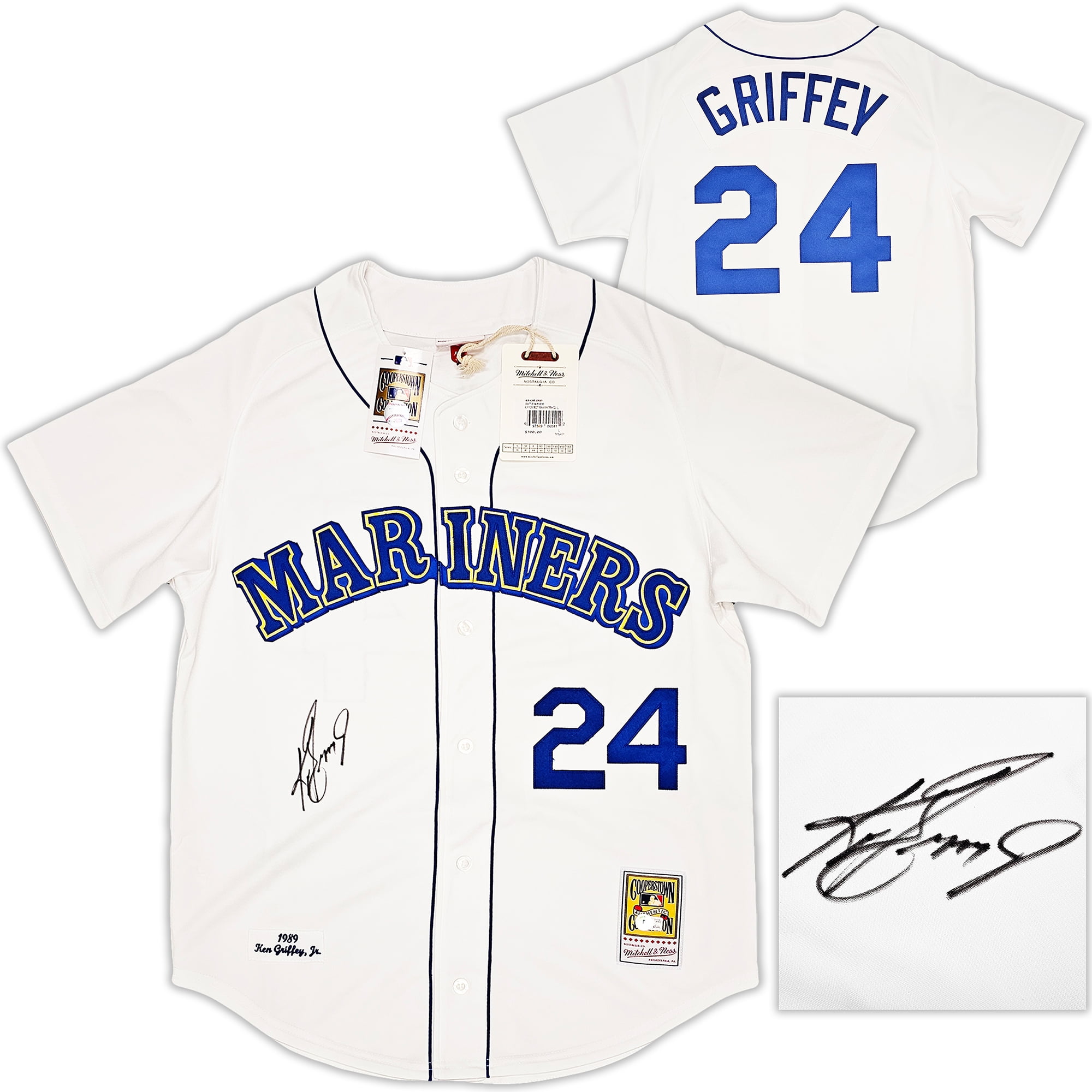 Seattle Mariners Ken Griffey Jr. Autographed White Authentic Mitchell ...