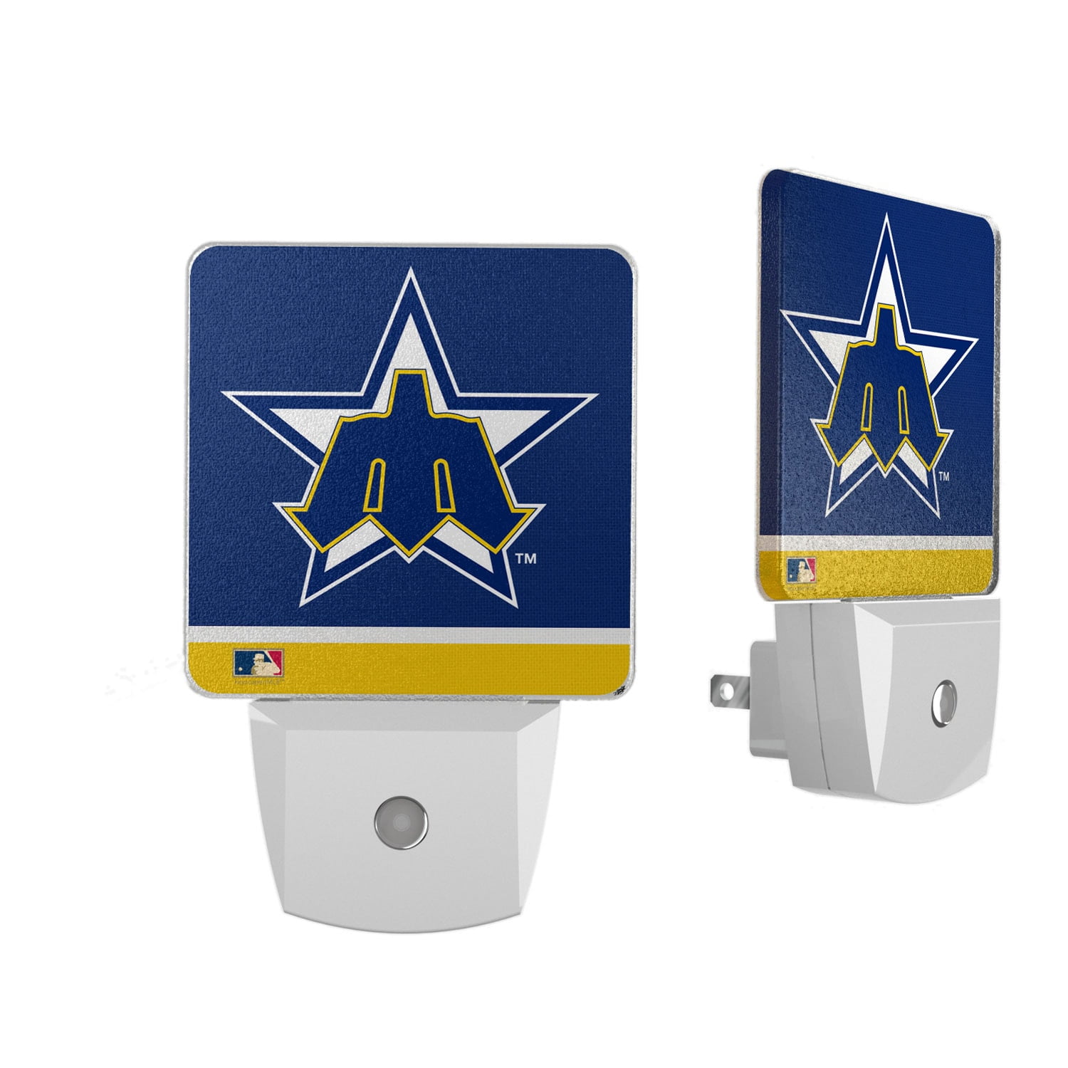 Seattle Mariners Throwback Logo Stripe Design Nightlight 2-Pack ...