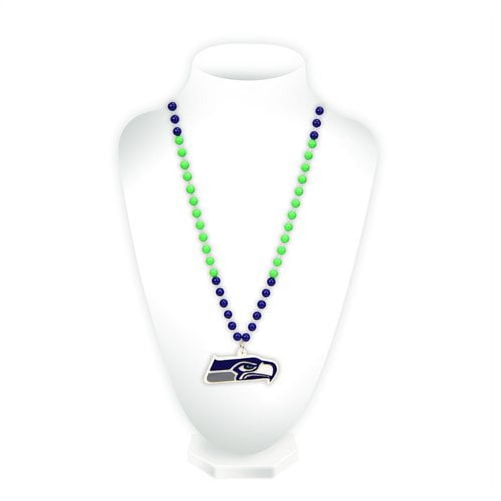 Seattle NFL Seahawks Bead Necklace with Team Logo Medallion - Walmart.com