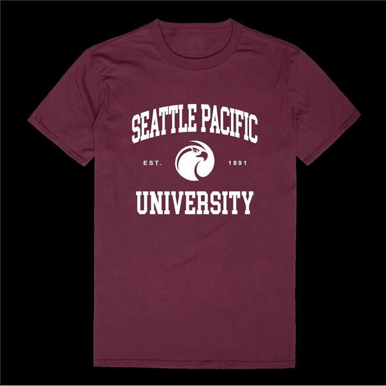 Seattle Pacific University Falcons Seal College T-Shirt, Maroon - Large ...