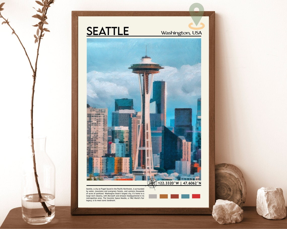 Seattle Print, Seattle Art, Seattle Poster, Seattle Photo, Seattle ...