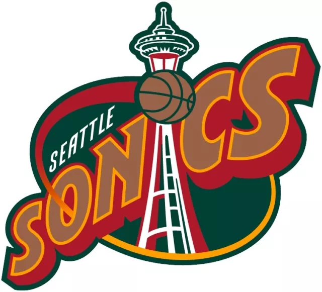 Seattle Retro Basketball Team Emblem Sticker Baseball Sticker, Football ...