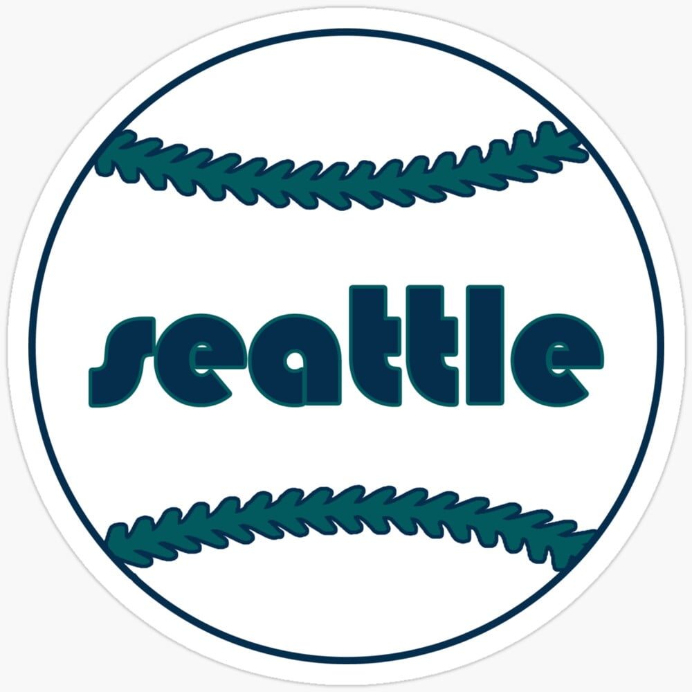 Seattle Retro Throwback Baseball Sticker Phone Decal Water Bottle ...