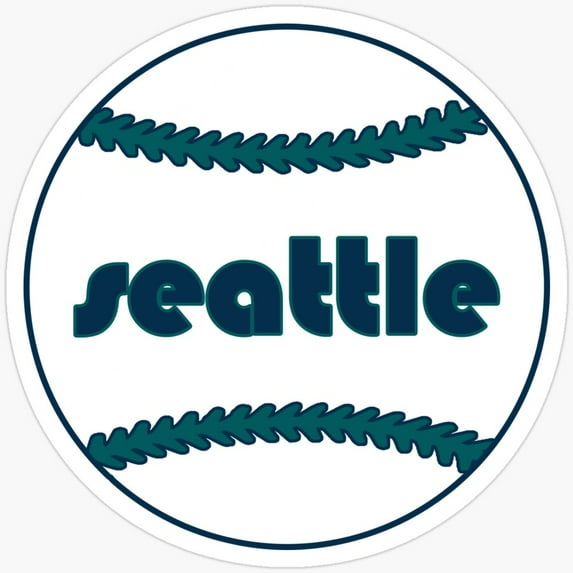 Seattle Retro Throwback Baseball Sticker Phone Decal Water Bottle ...
