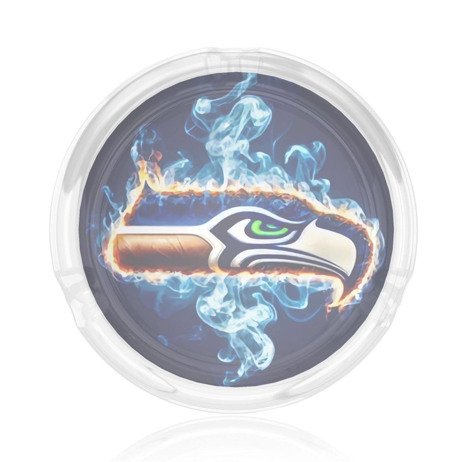 Seattle Round Glass Ashtray, Portable Decorative Modern Ashtray ...