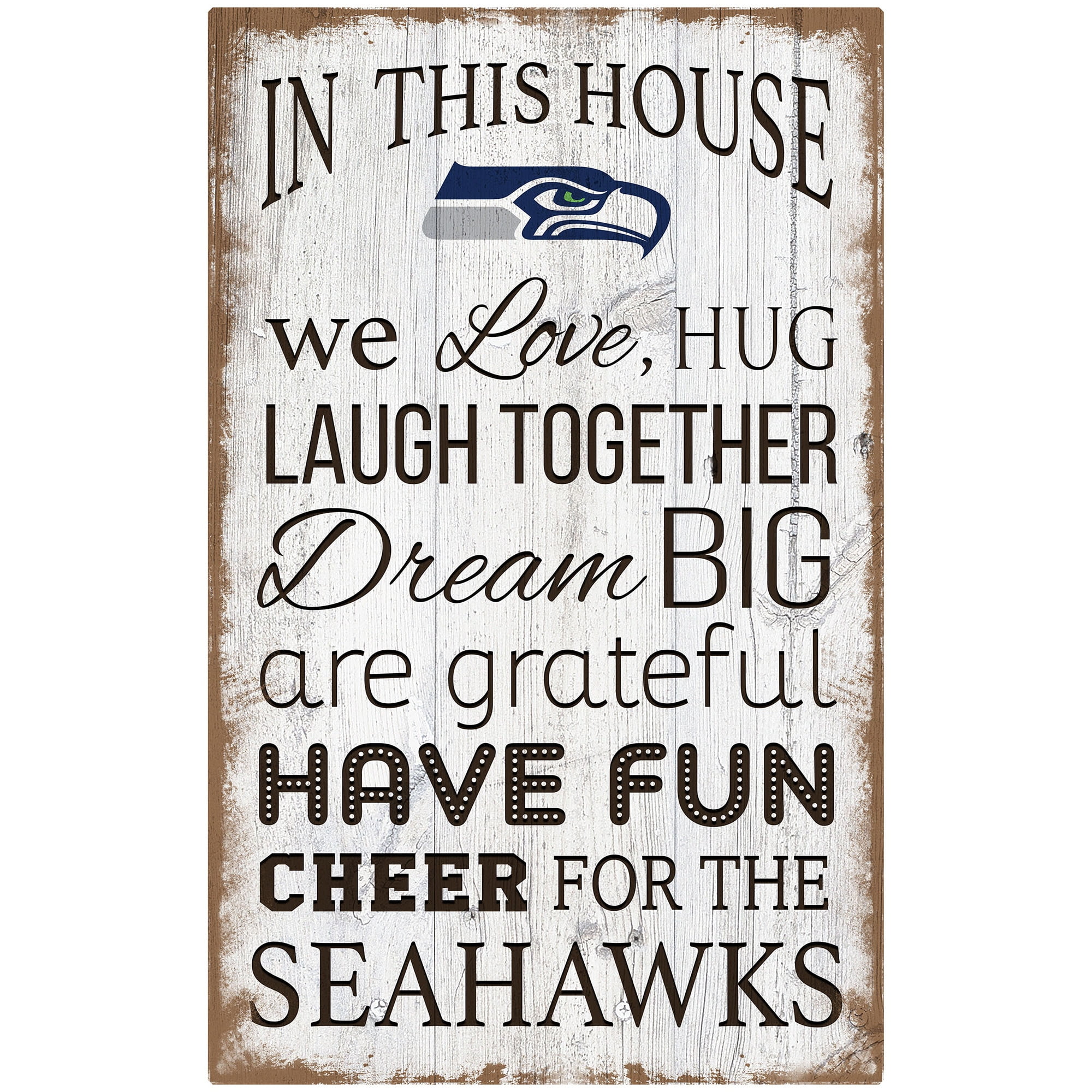 Seattle Seahawks 11'' x 19'' Team In This House Sign - Walmart.com