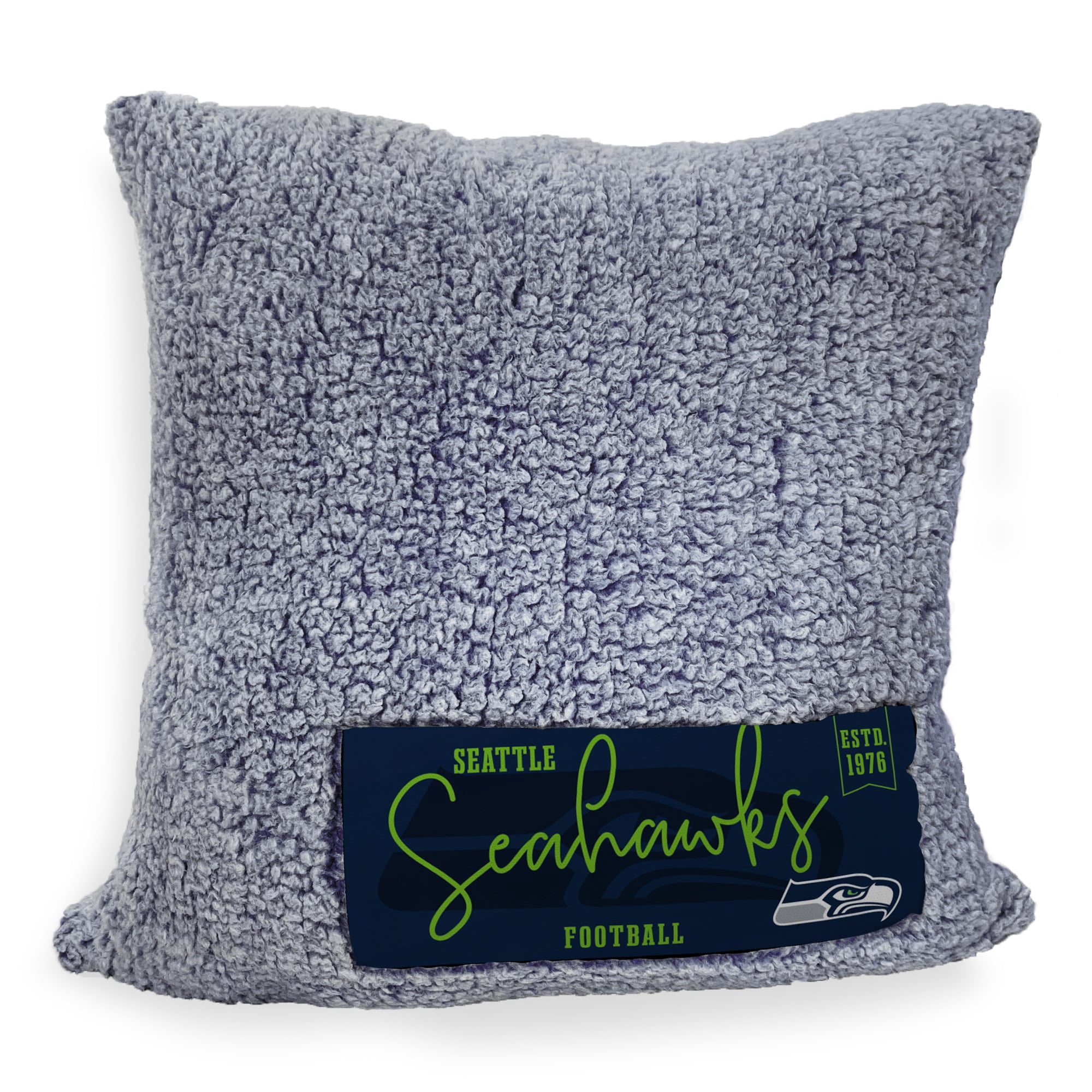 Seattle Seahawks 20'' x 20'' Double Stitch Alpine Sherpa D-cor Pillow ...