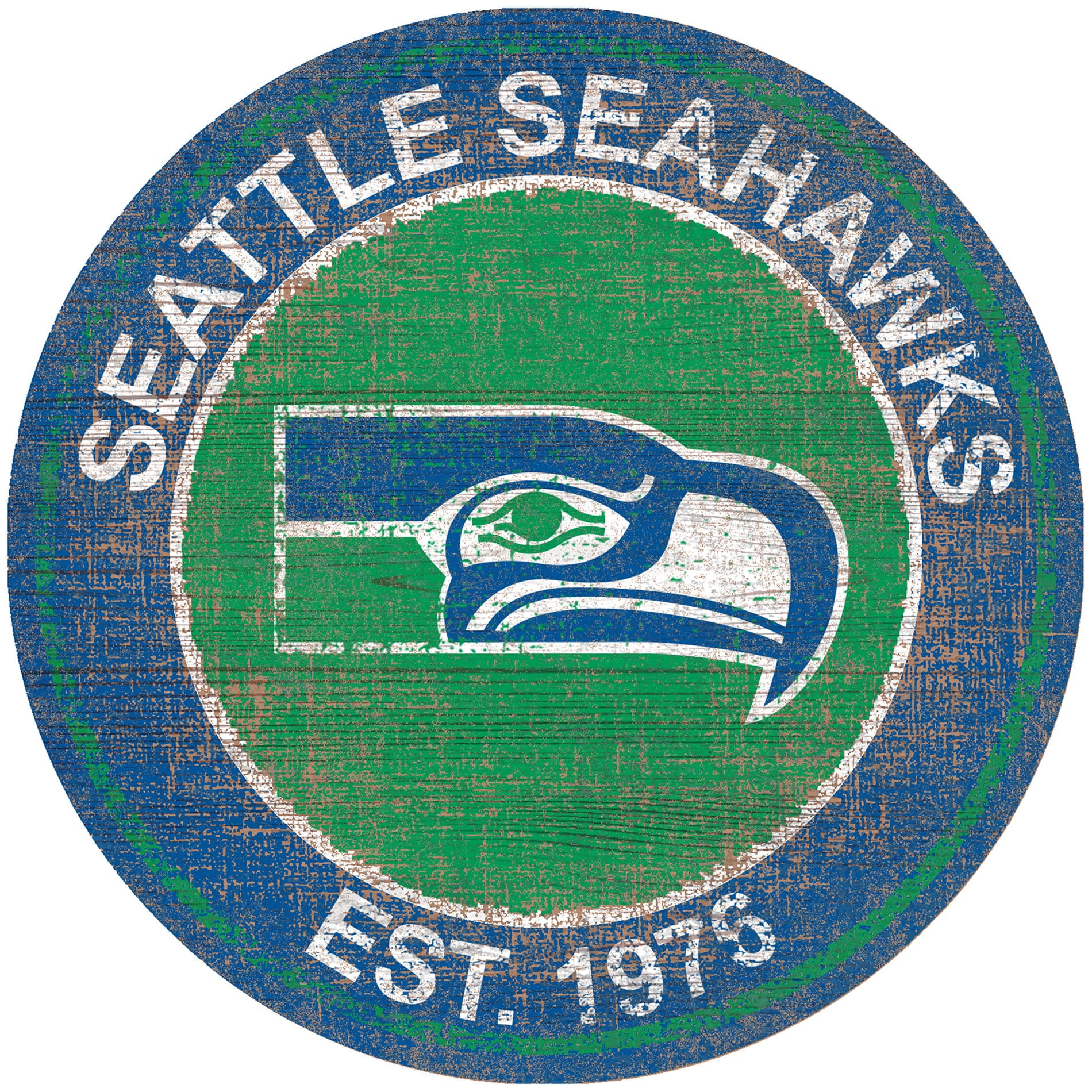 Seattle Seahawks 24'' Round Heritage Logo Sign - Walmart.com