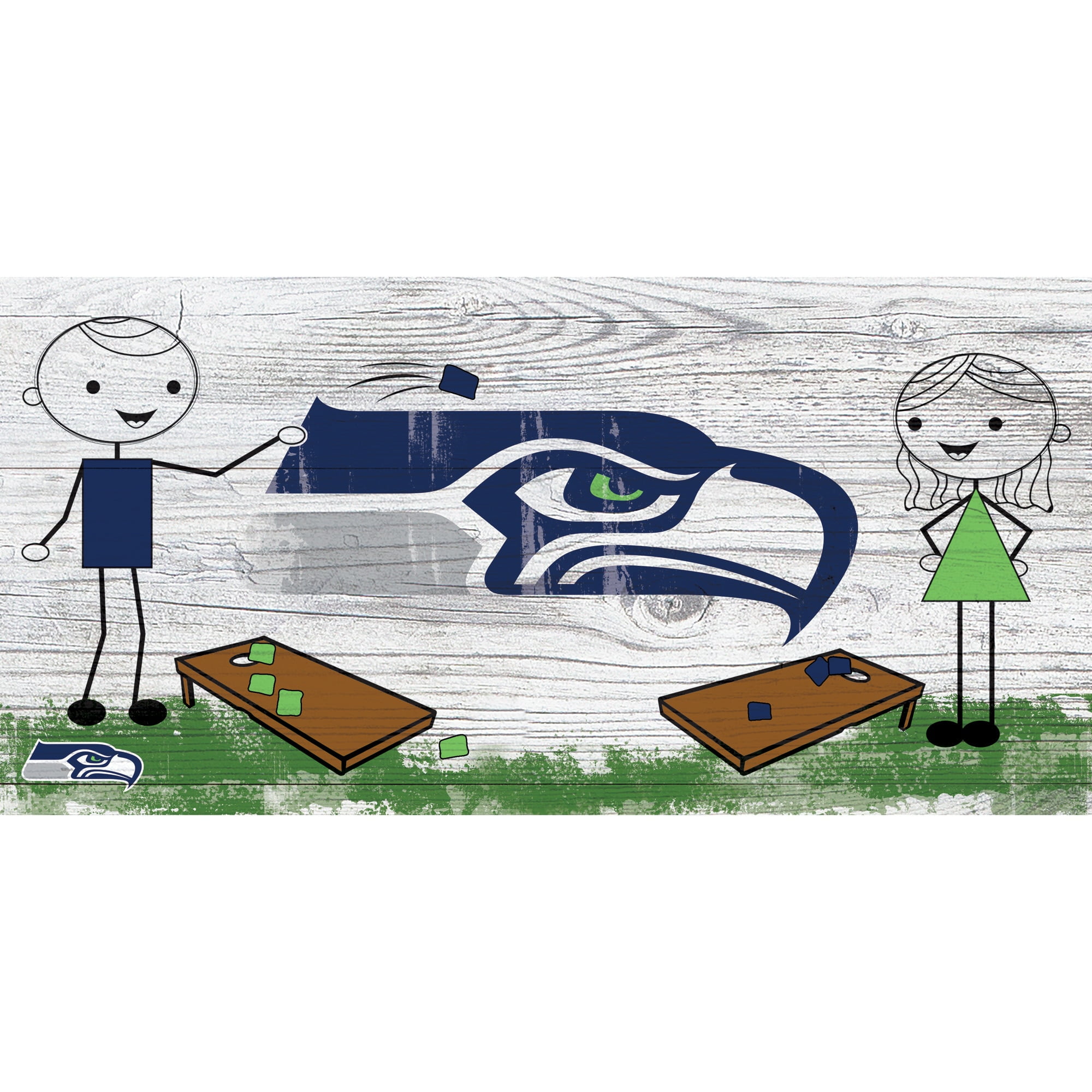 Seattle Seahawks 6'' x 12'' Fansticks Cornhole Sign - Walmart.com