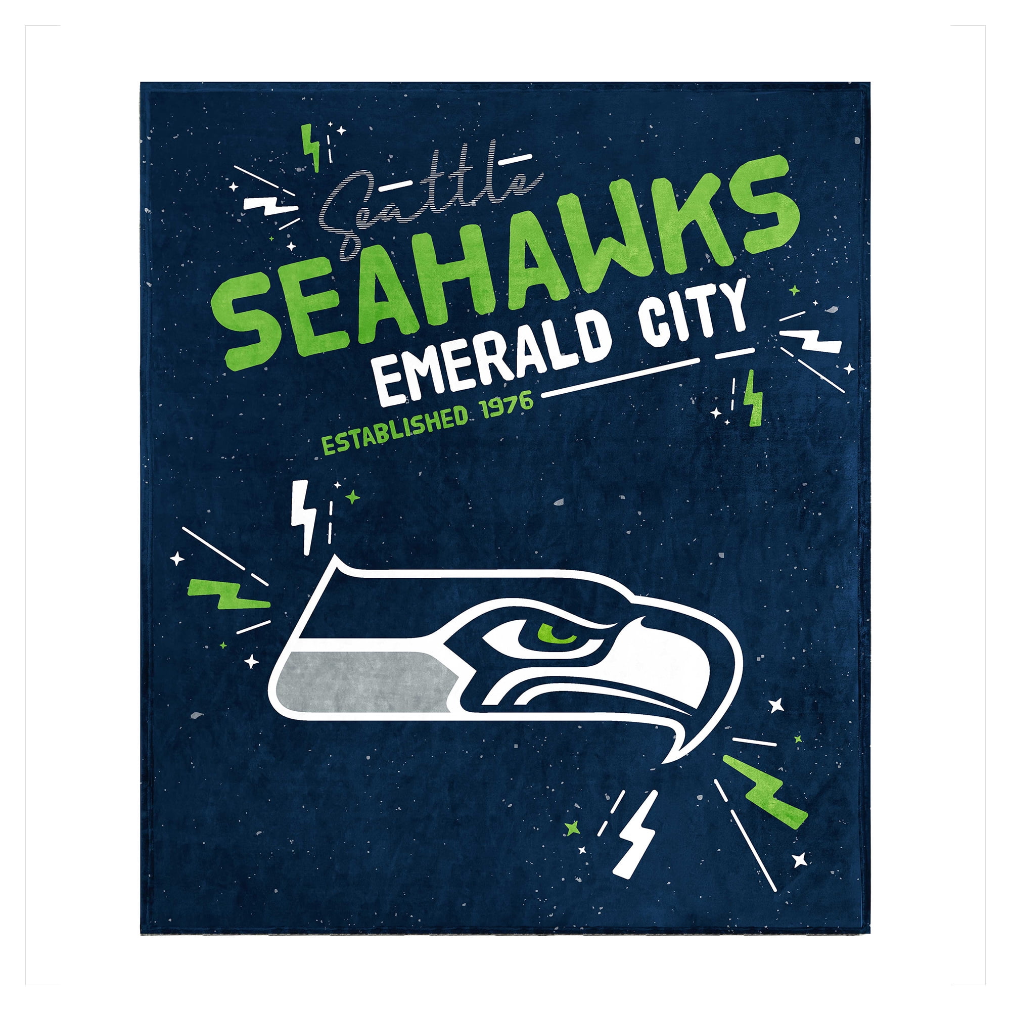 Logo Brands Seattle Seahawks 60" x 70" Plush Throw Blanket - Walmart.com