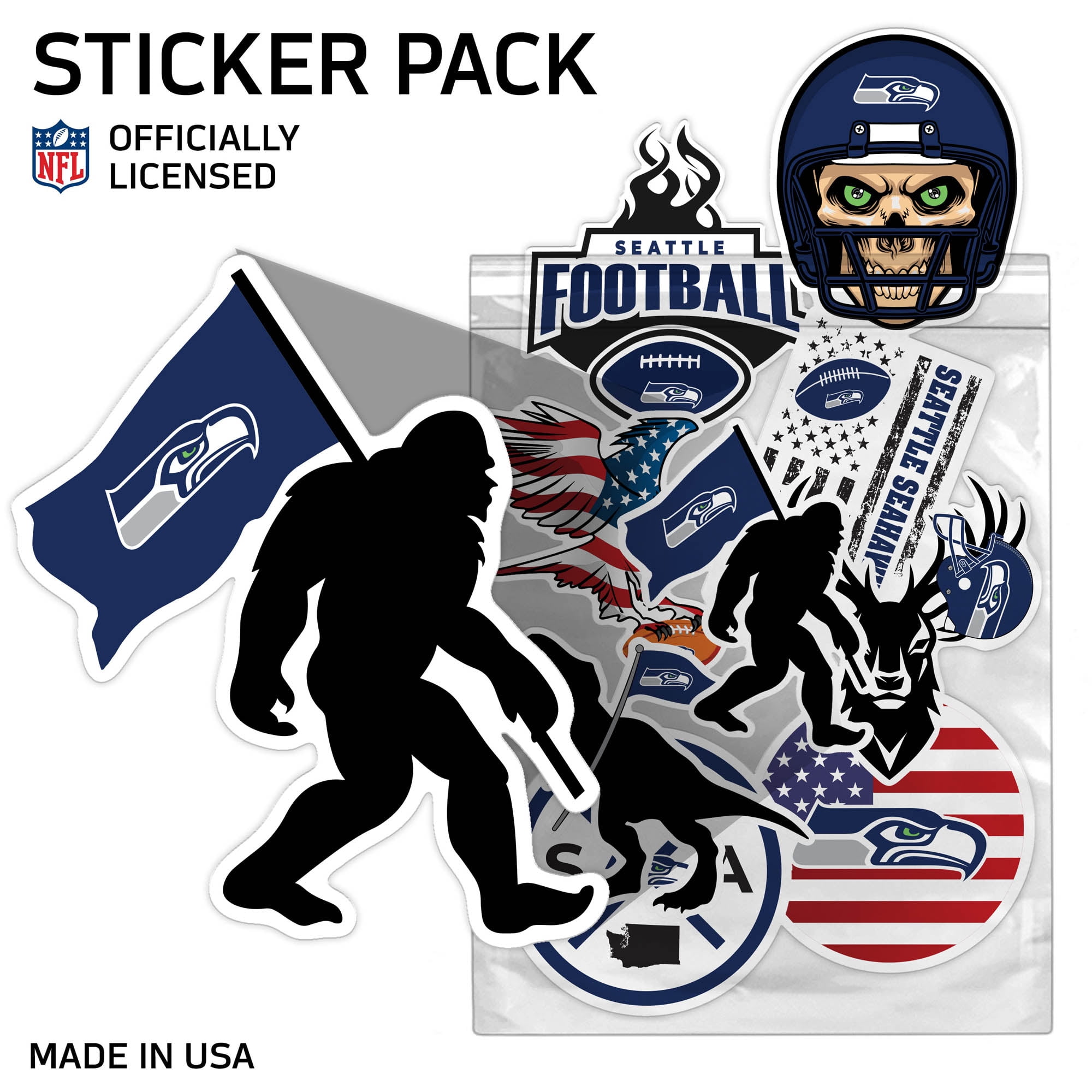 Seattle Seahawks Assorted Sticker Pack - Walmart.com