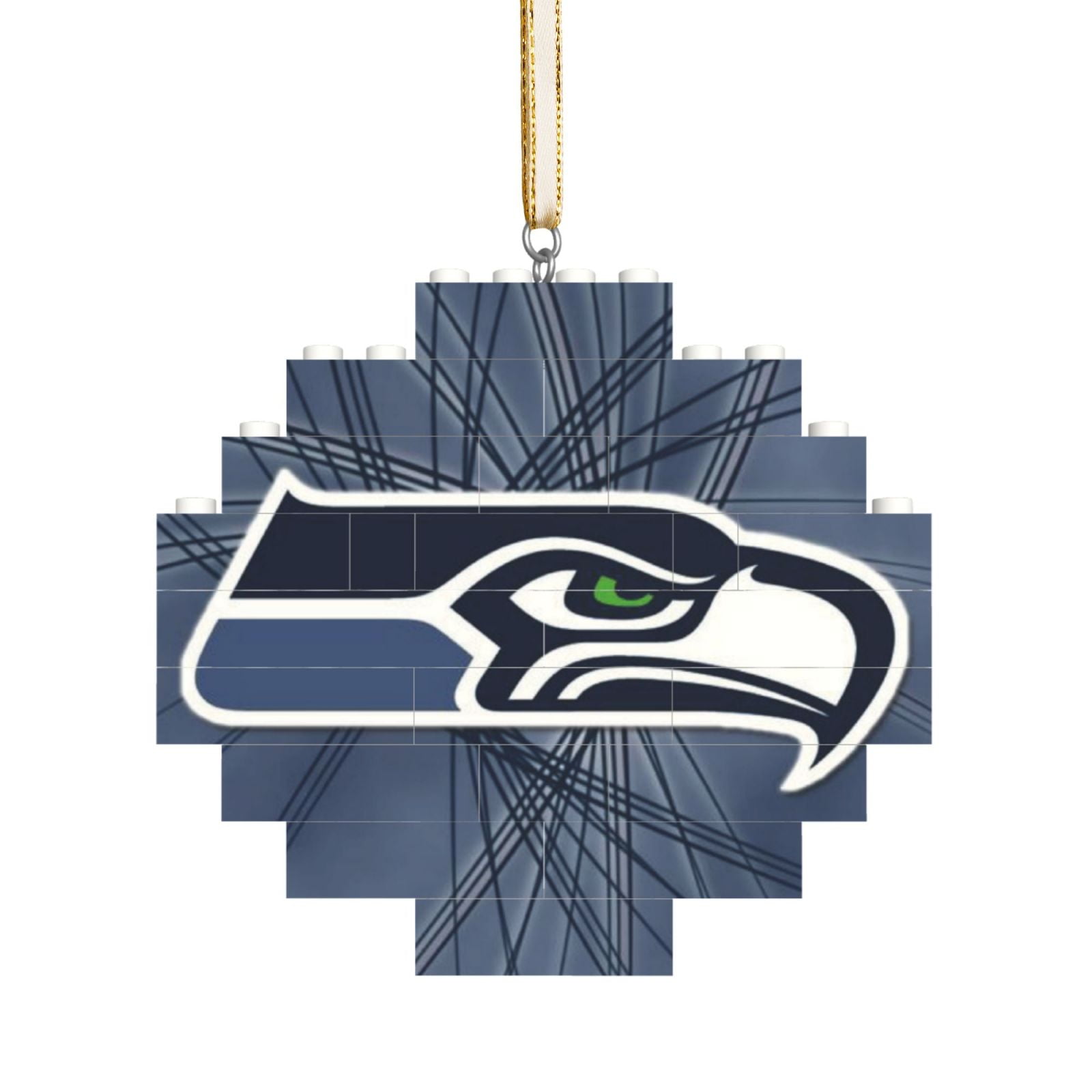 Seattle-Seahawks Building Blocks Puzzle Pendant Christmas Ornament ...