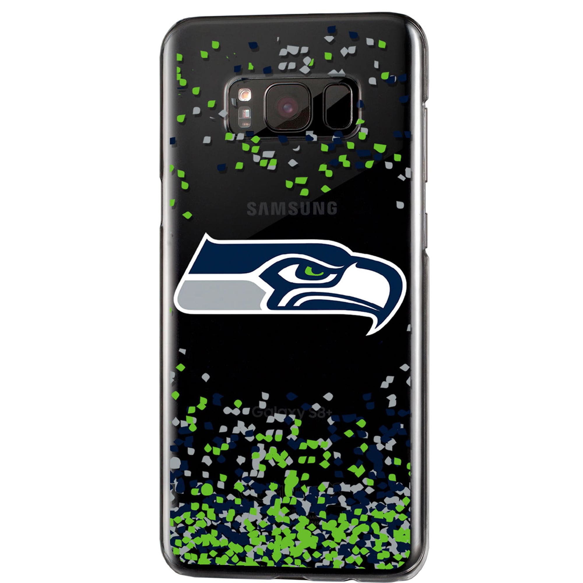 Seattle Seahawks Galaxy Clear Case with Confetti Design - Walmart.com