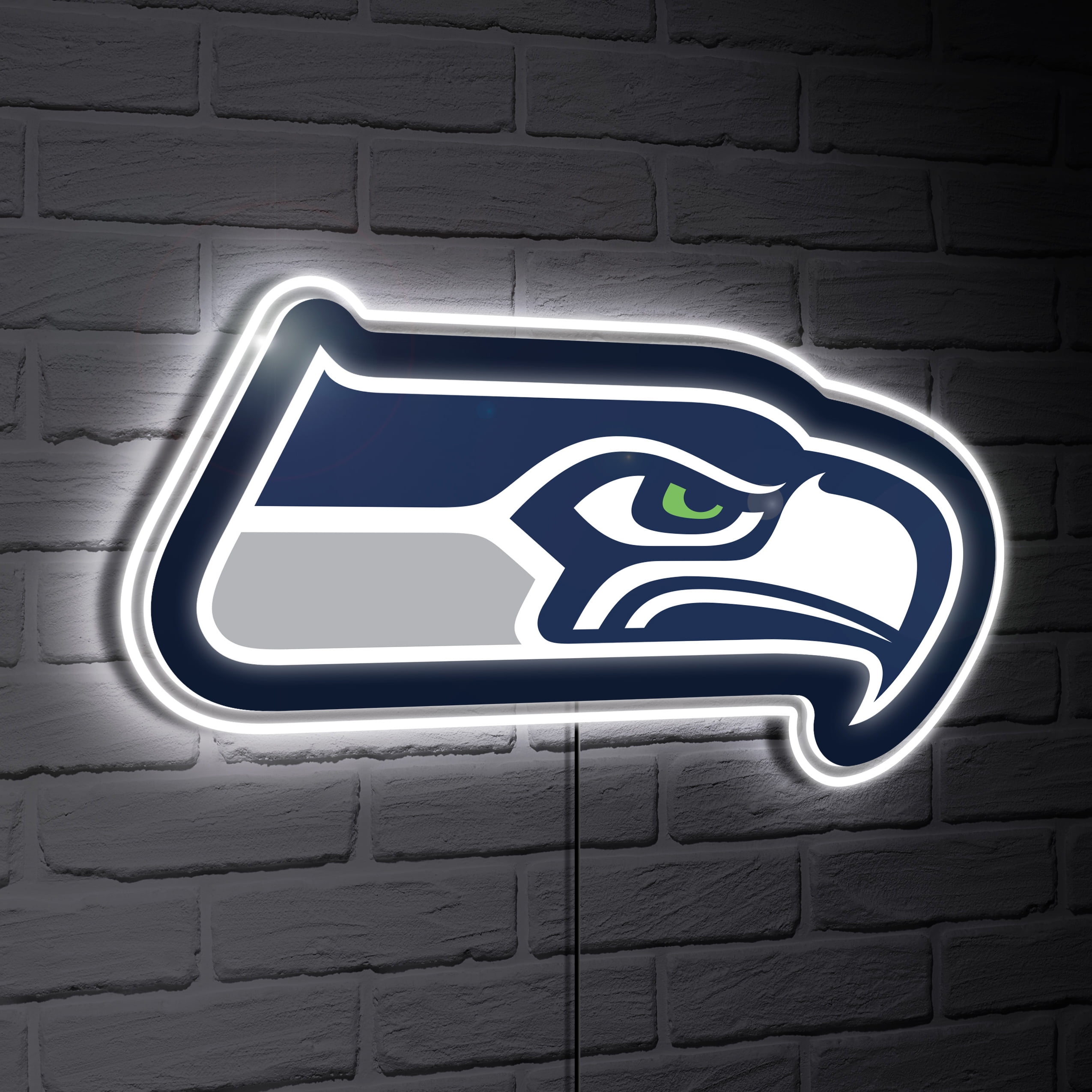 Seattle Seahawks LED Team Logo Shaped Lighted Wall Sign - Walmart.com