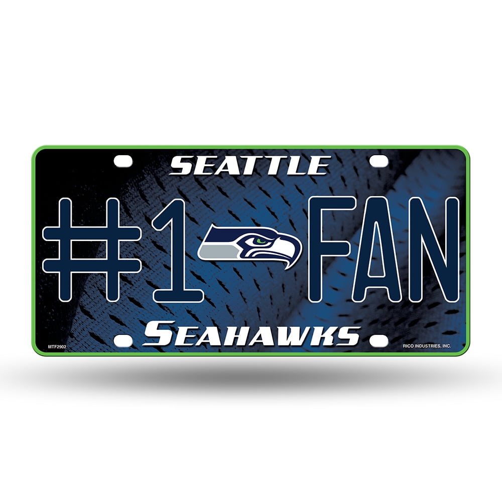 Seattle Seahawks #1 Fan License Plate - Walmart.com