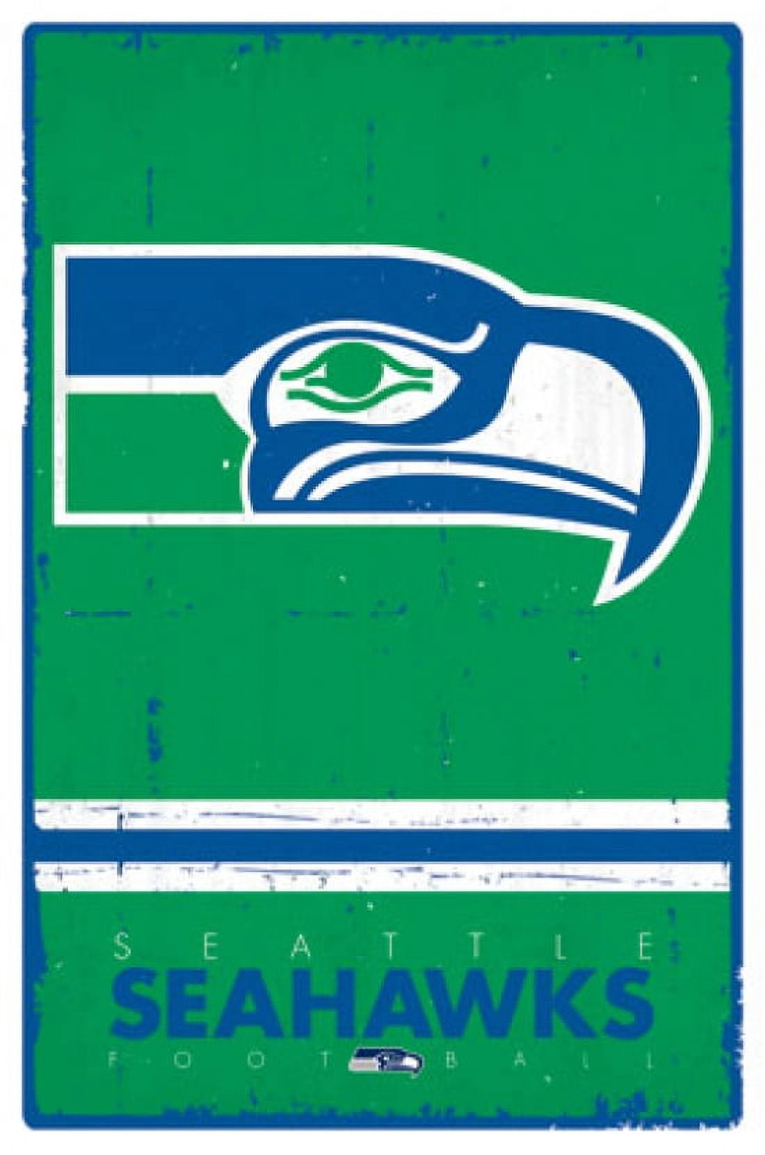 Seattle Seahawks - Retro Logo 15 Poster Print (24 x 36) - Walmart.com