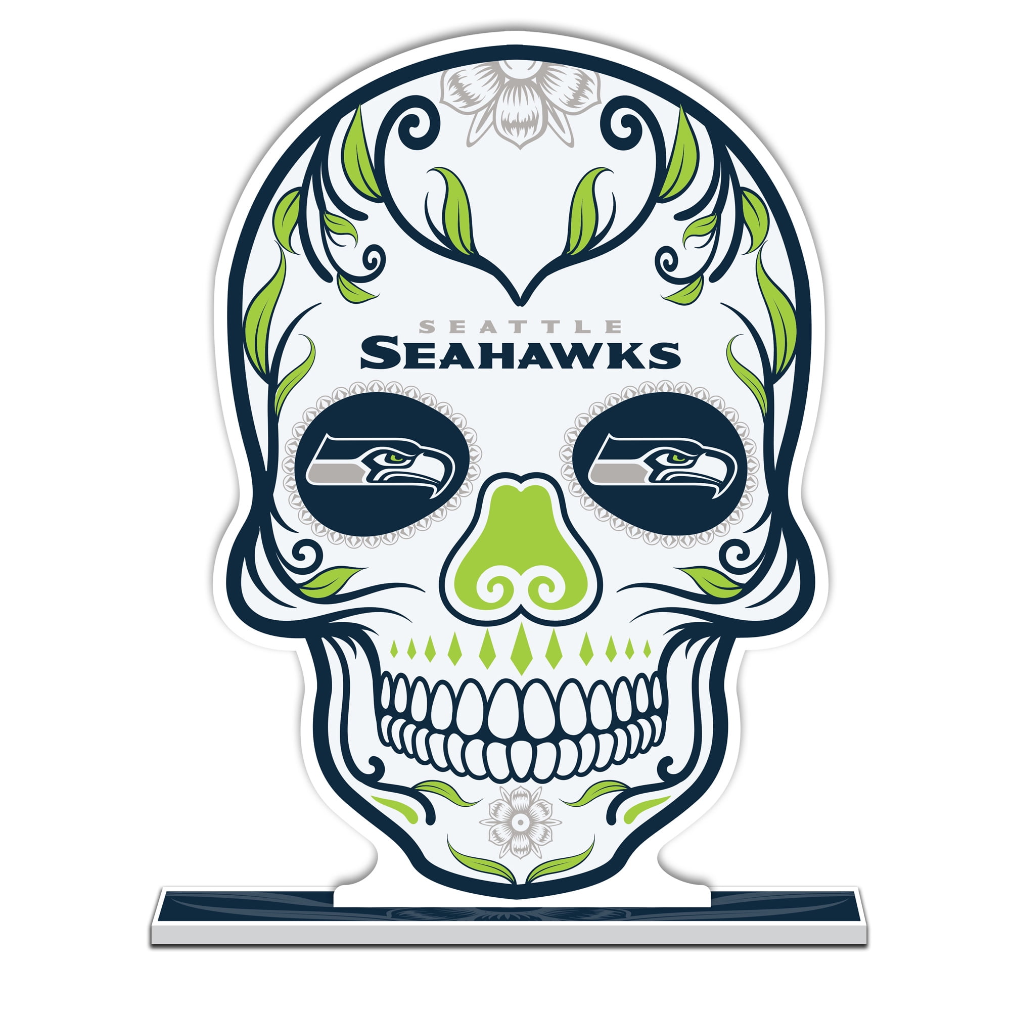 Seattle Seahawks 10" Sugar Skull Standee - Walmart.com