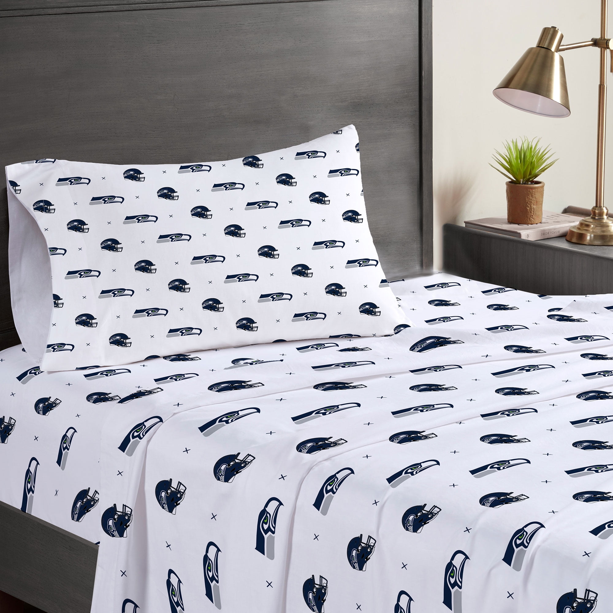 Seattle Seahawks Three-Piece Twin Sheet Set - Walmart.com