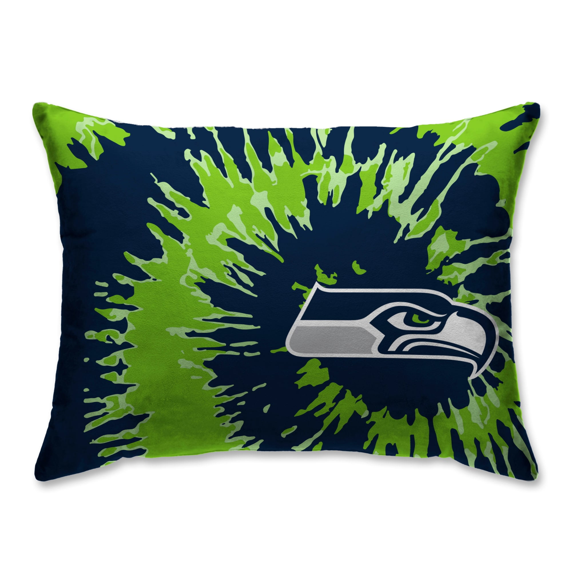 Seattle Seahawks Tie Dye Plush Bed Pillow - Blue - Walmart.com
