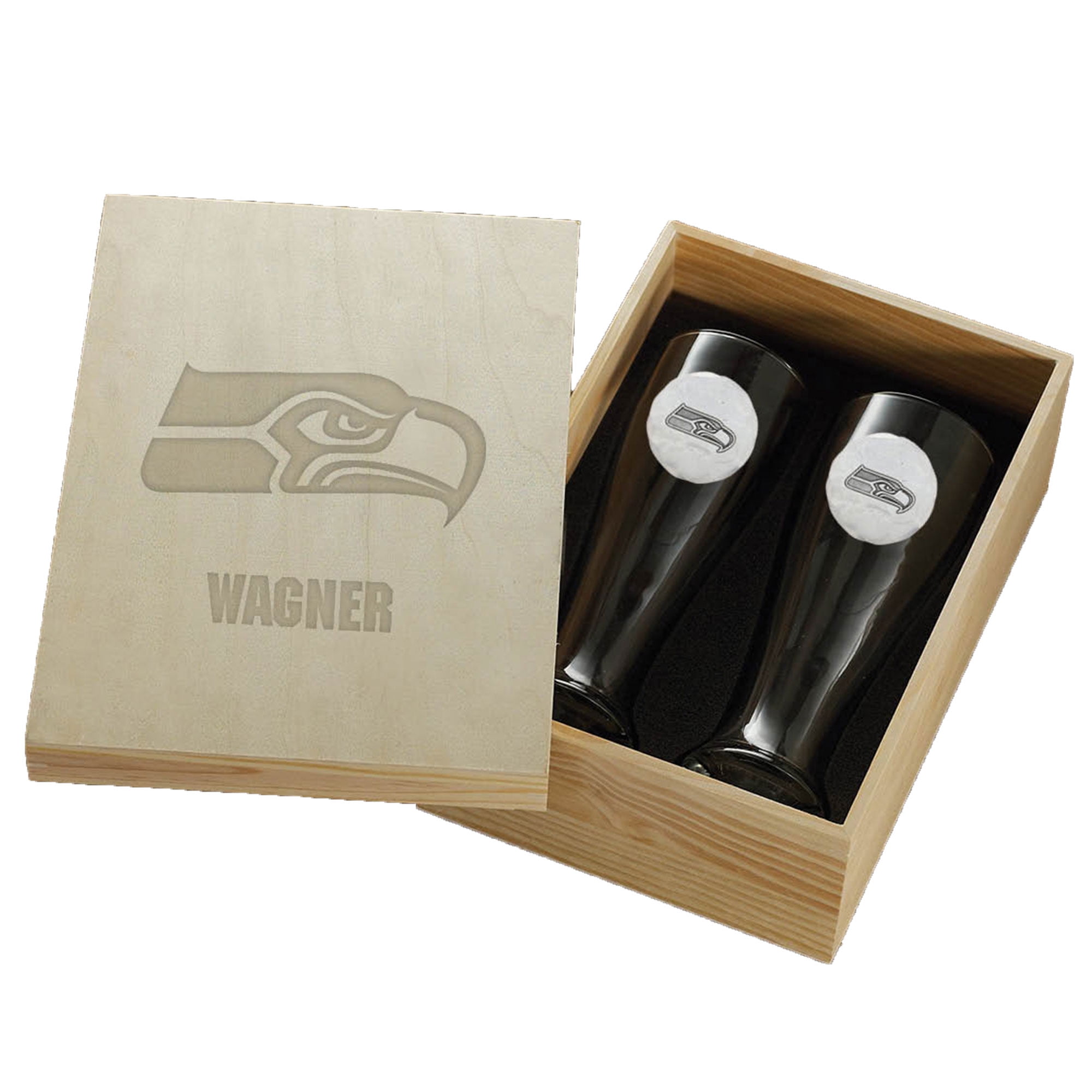 Seattle Seahawks Two-Piece Pilsner Glass Set with Collector's Box ...