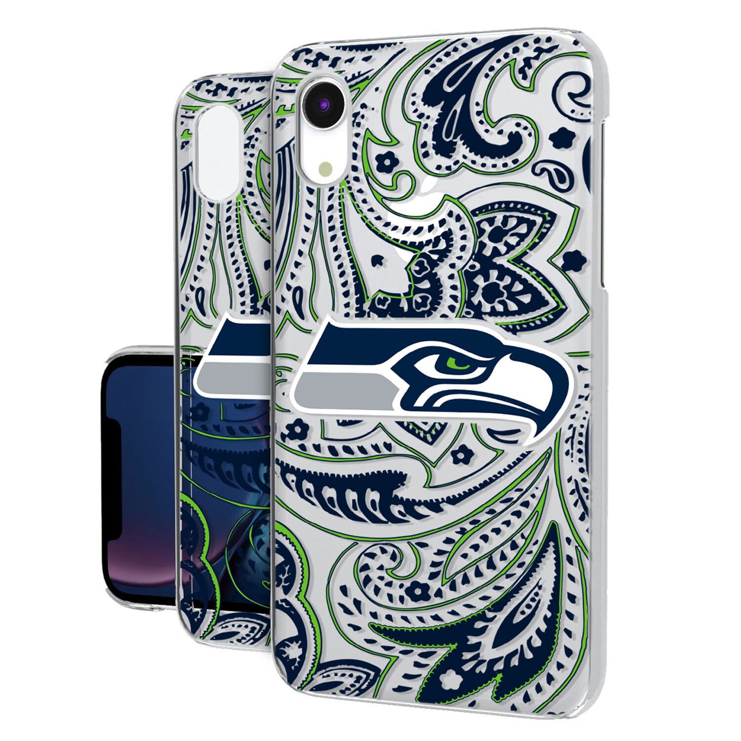 Seattle Seahawks iPhone Clear Paisley Design Case - Walmart.com