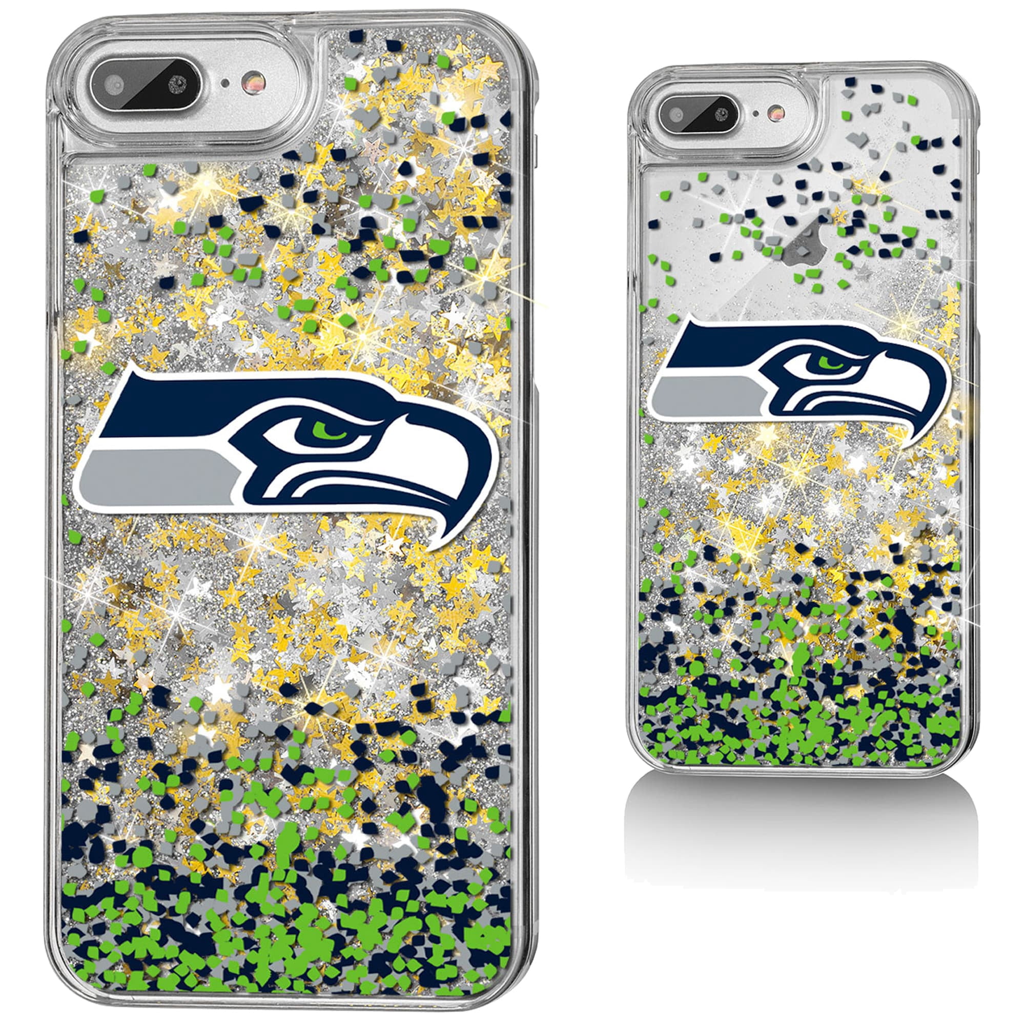 Seattle Seahawks iPhone Glitter Case with Confetti Design - Walmart.com