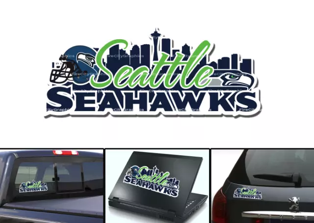 Seattle Seattle Football Team Sticker Decal Skyline Car Truck Window ...