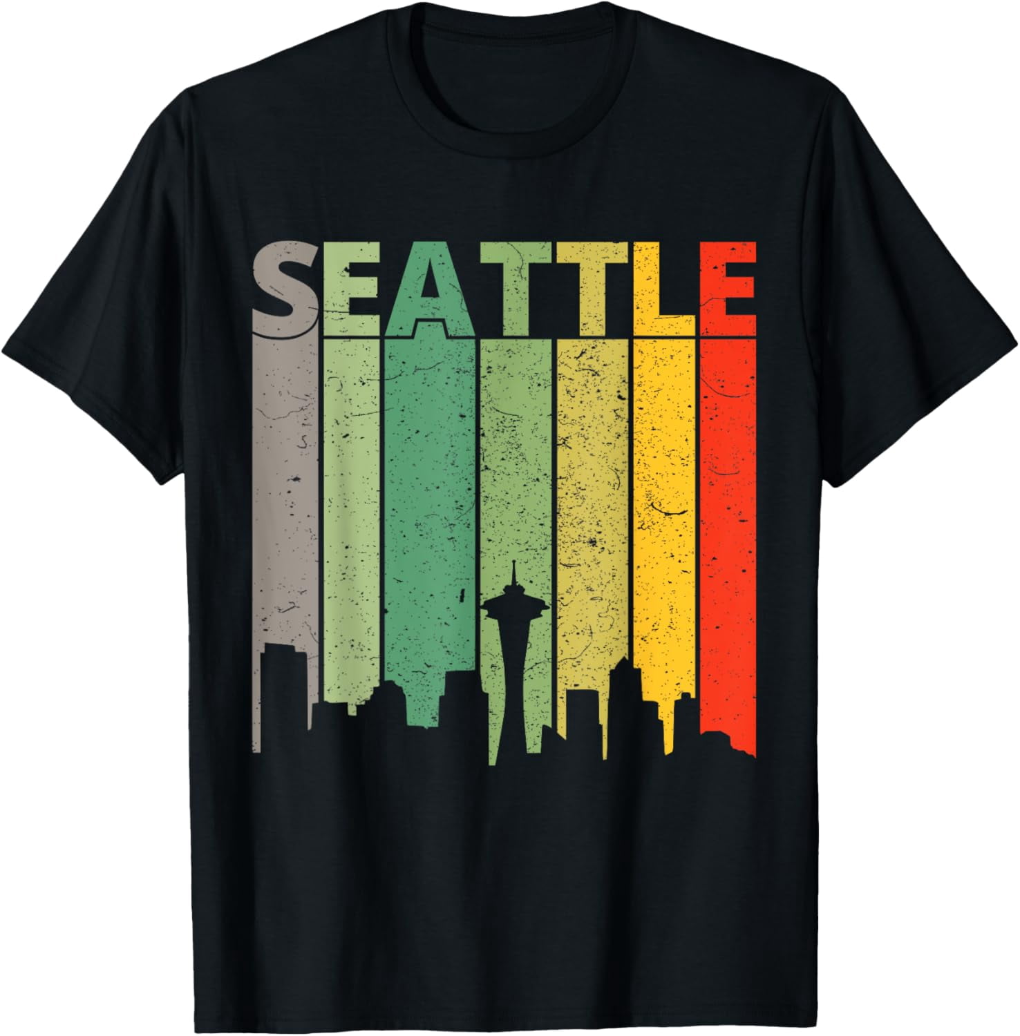 Seattle Shirt | 80's Vintage Retro Seattle Skyline T-Shirt - Walmart.com