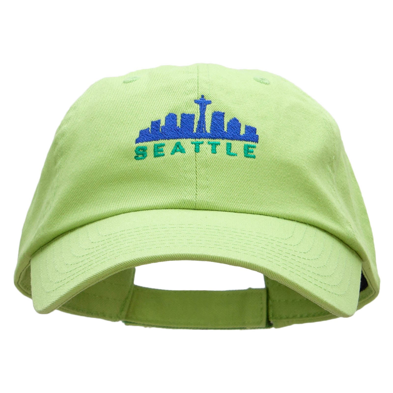 Seattle Skyline Embroidered Low Profile Dyed Cotton Twill Cap - Apple ...