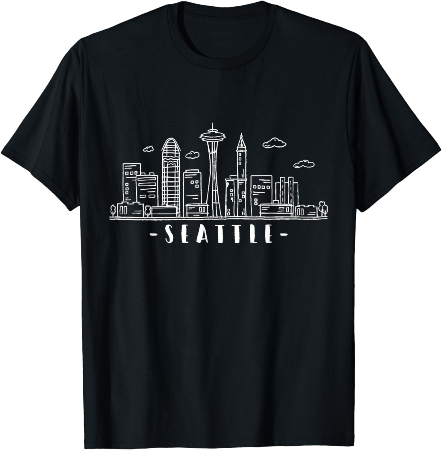 Seattle Skyline Washington PNW Vintage T-Shirt - Walmart.com