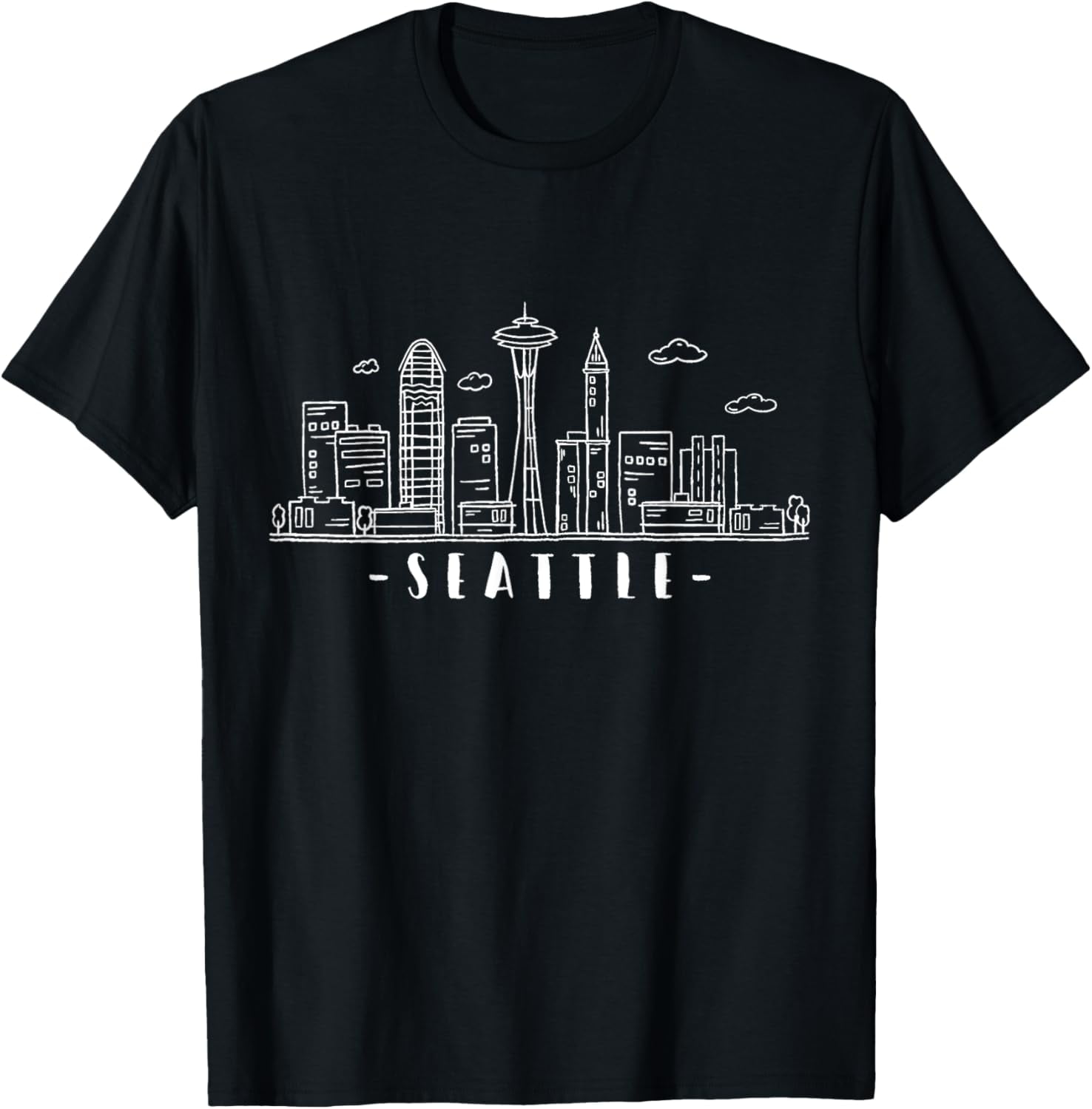 Seattle Skyline Washington PNW Vintage T-Shirt - Walmart.com