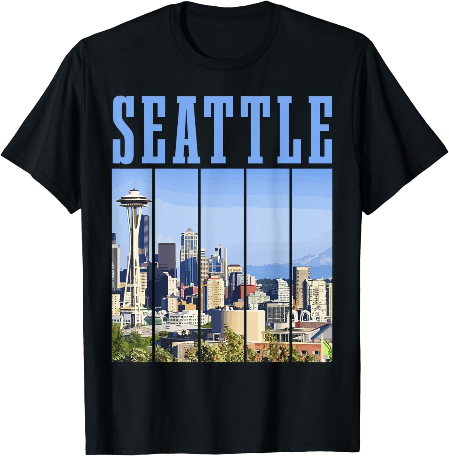 Seattle Skyline Washington Vintage Pride T-Shirt - Walmart.com