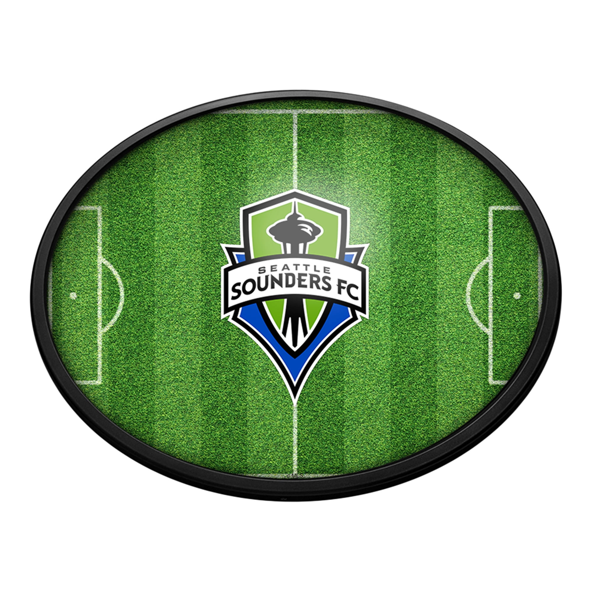 Seattle Sounders FC 18'' x 14'' Slimline Illuminated Field Oval Wall ...