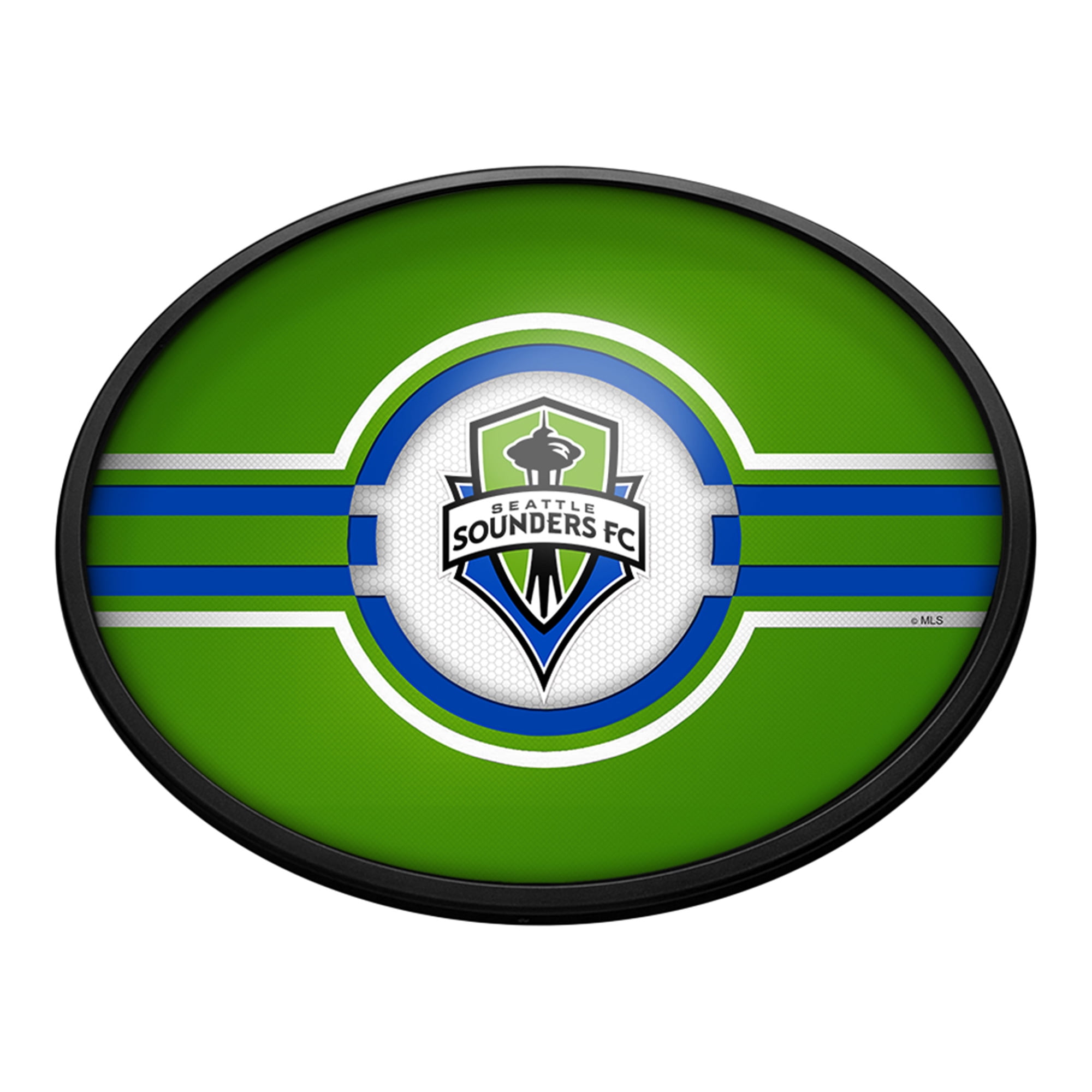 Seattle Sounders FC 18'' x 14'' Slimline Illuminated Striped Oval Wall ...