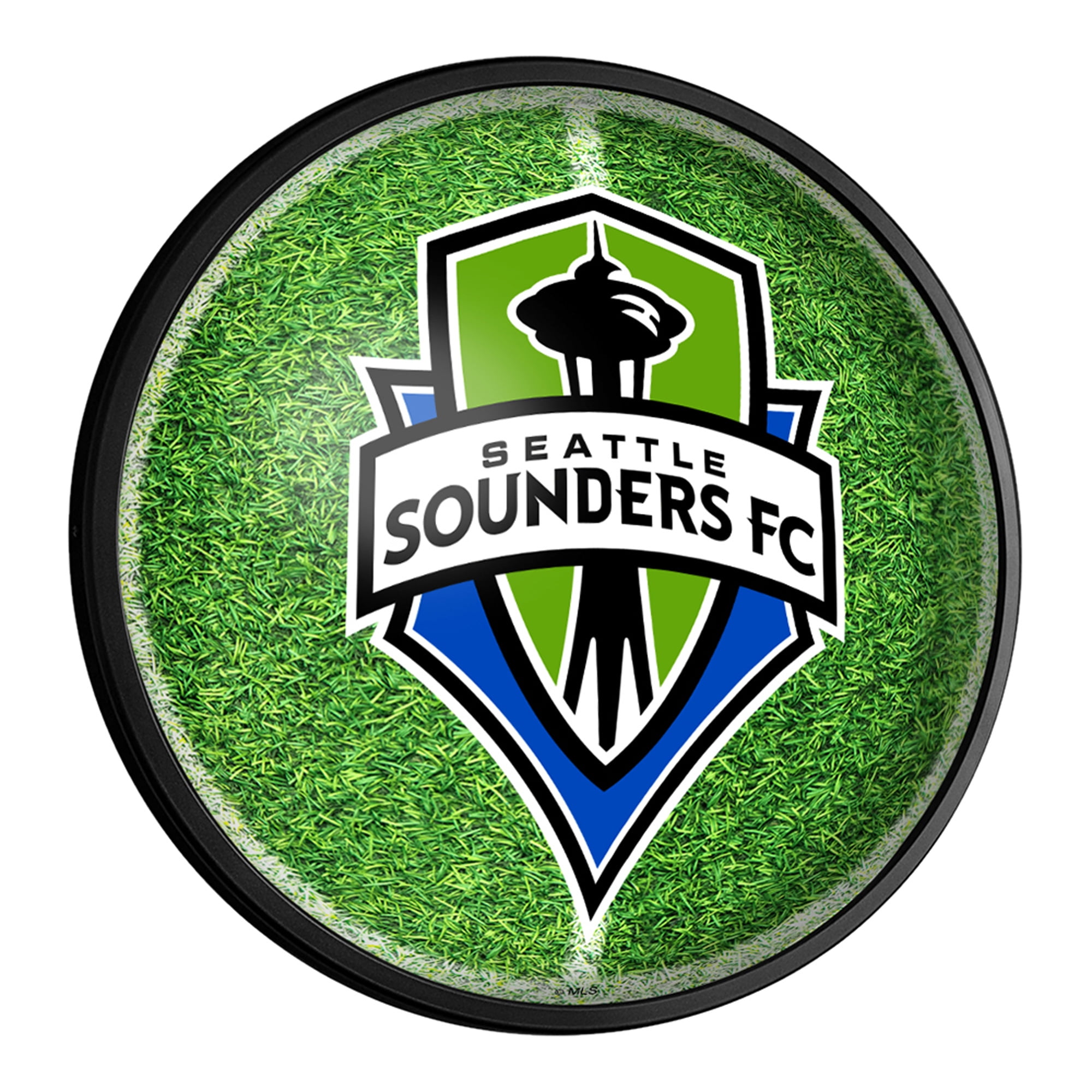 Seattle Sounders: Pitch - Round Slimline Lighted Wall Sign - Walmart.com