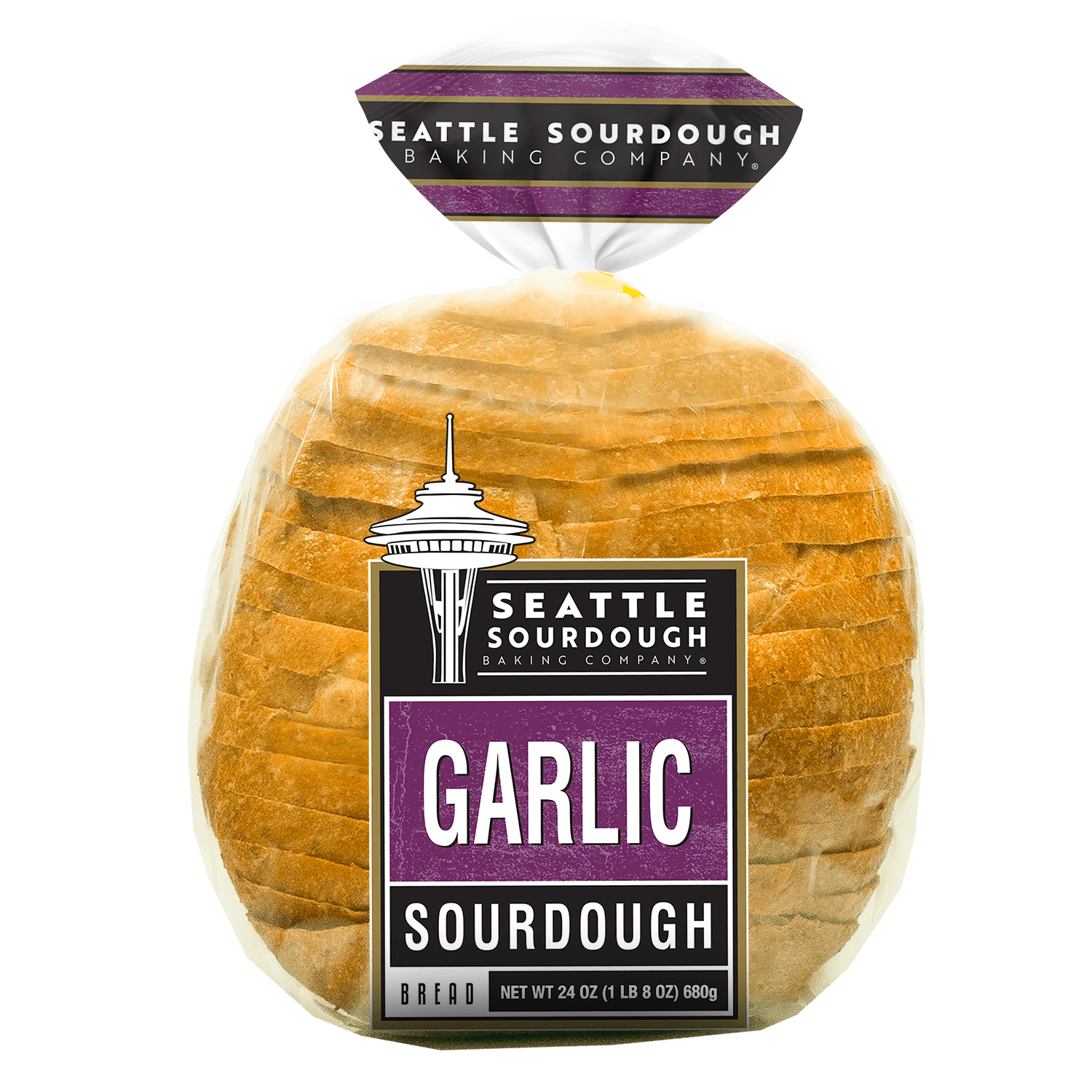 Seattle Sourdough Garlic Sourdough Sliced Round, 24 oz - Walmart.com