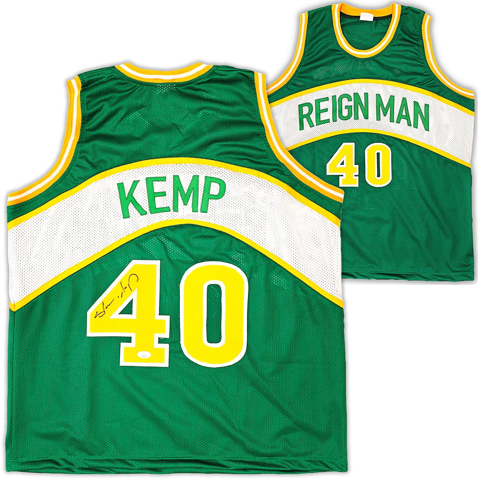 Seattle Supersonics Shawn Kemp Autographed Green Jersey JSA 215746 ...