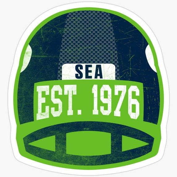 Seattle Throwback Football Helmet Sticker Phone Decal Water Bottle ...