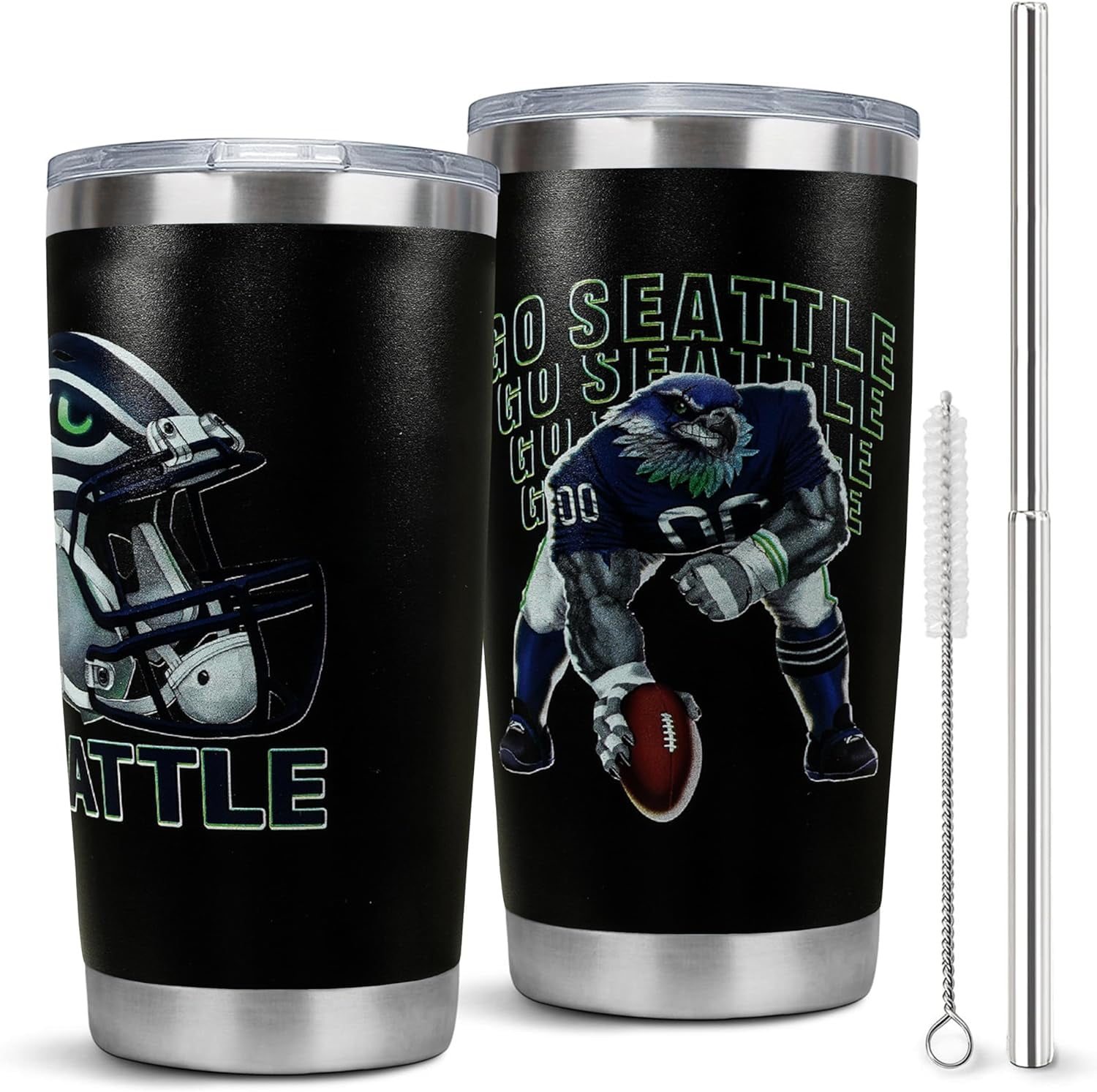 Seattle Tumbler Cup - Ideal Seattle Gifts for Men - 20 OZ Insulated ...