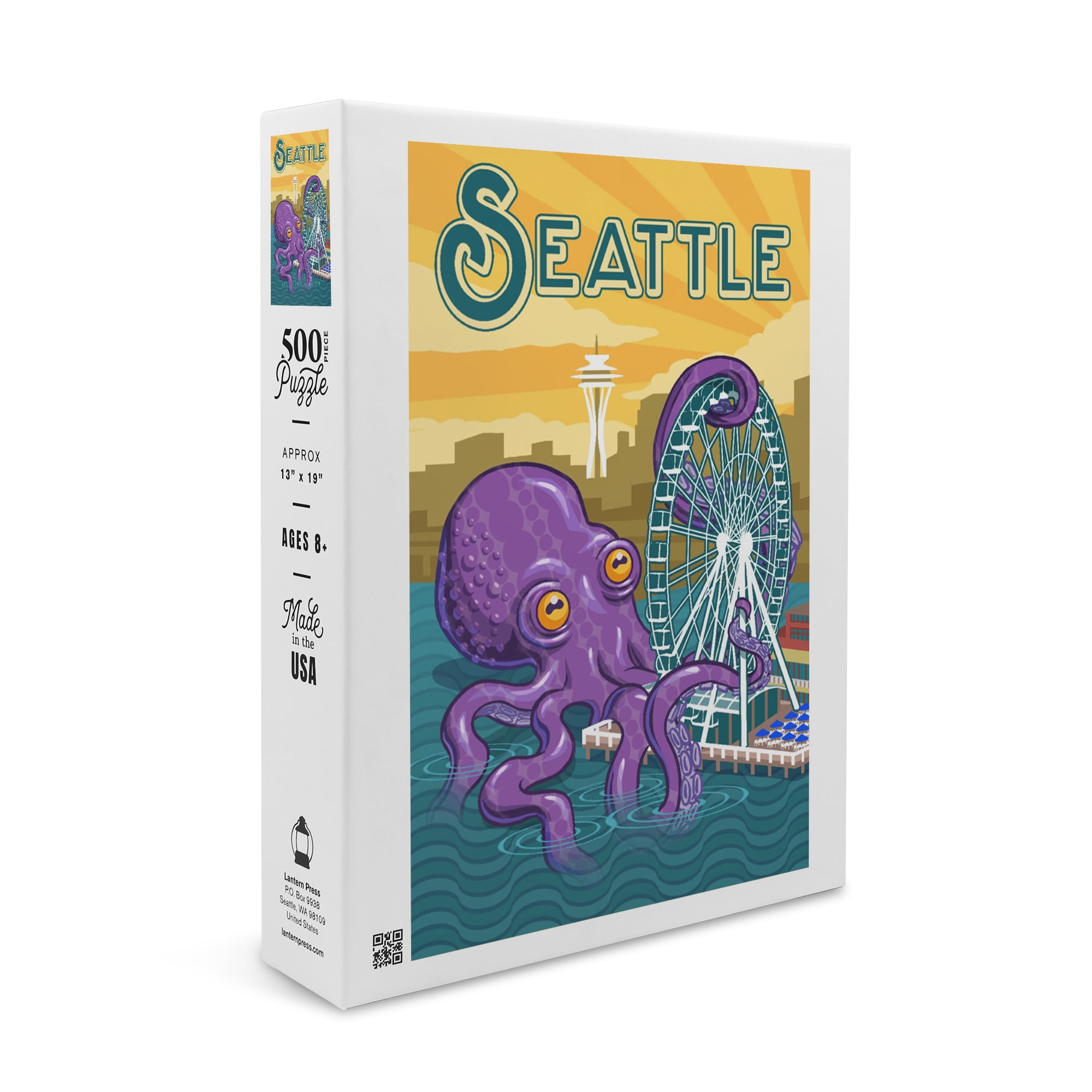 Seattle, Washington, Giant Octopus (19x27 inches, Premium 500 Piece ...